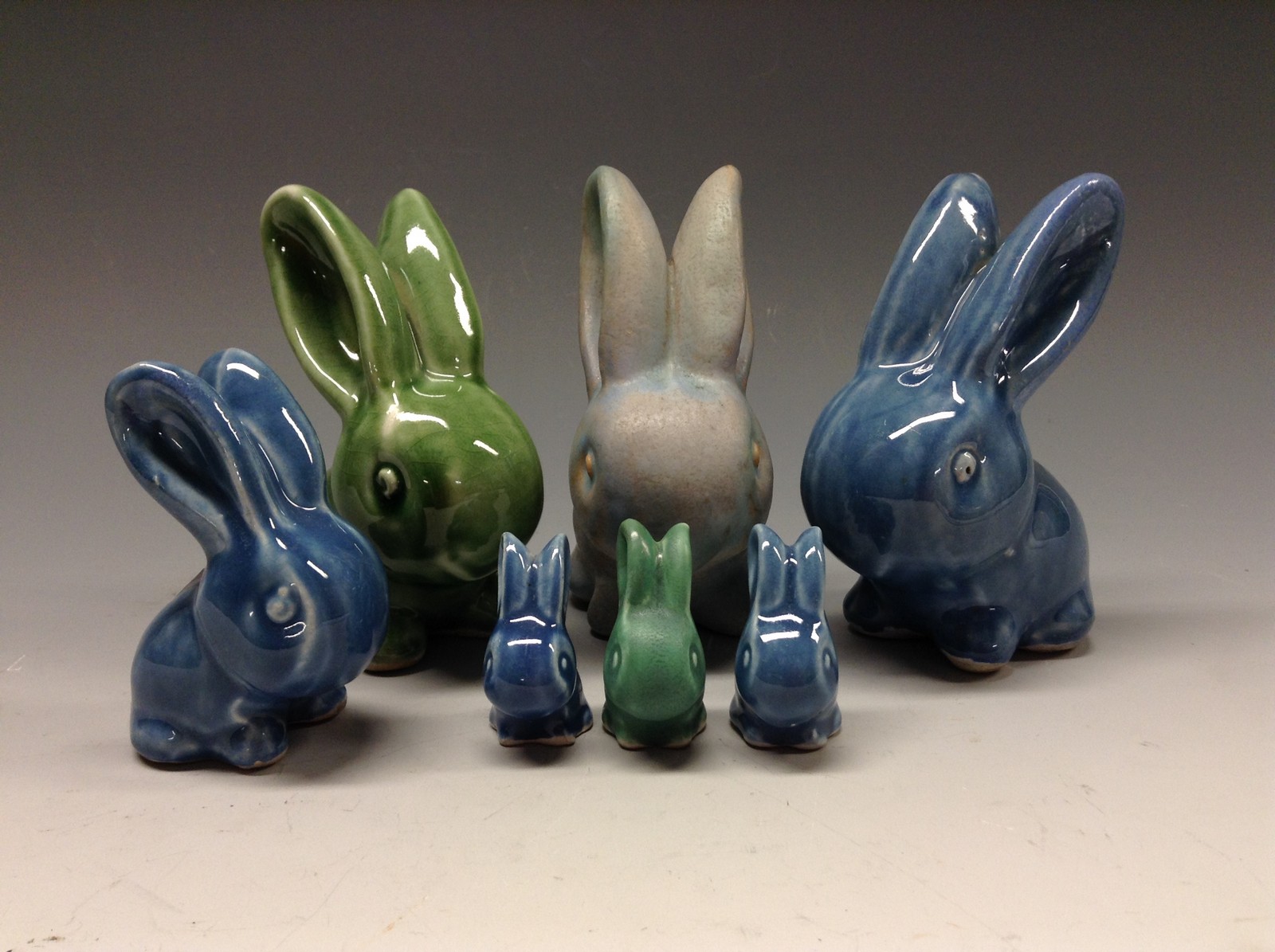 A Danesby Denby novelty Marmaduke Rabbit, glazed throughout in Pastel ...