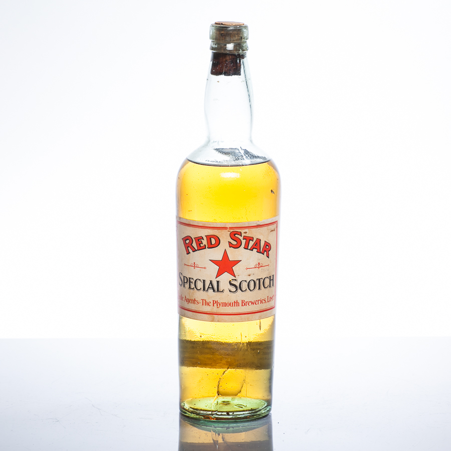 RED STAR Scotch Whisky bottled by The Plymouth Breweries, Ltd. Driven ...