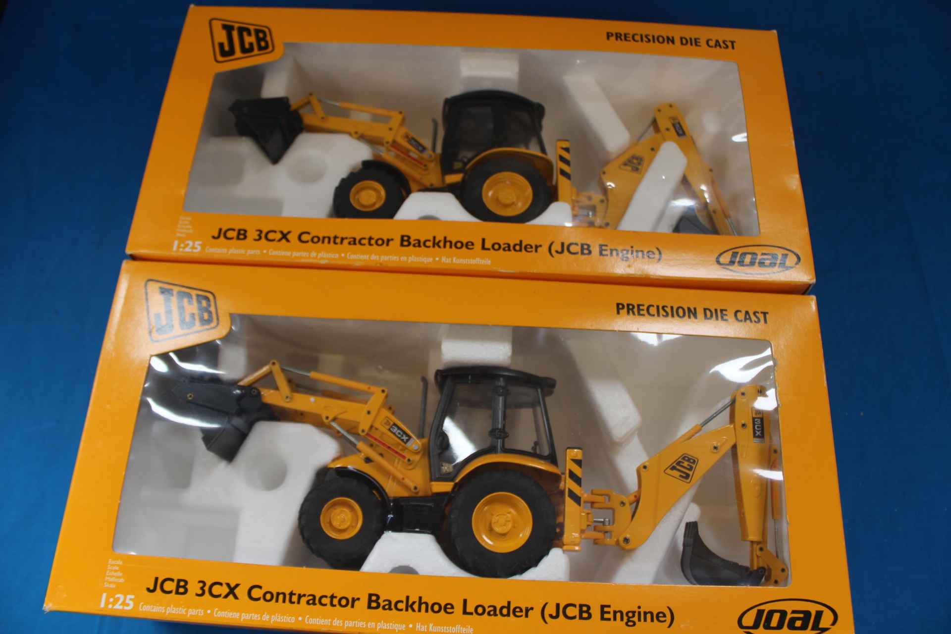 Joal JCB 3CX contractor backhoe loader 1/25 scale, ref 189, boxed, two ...