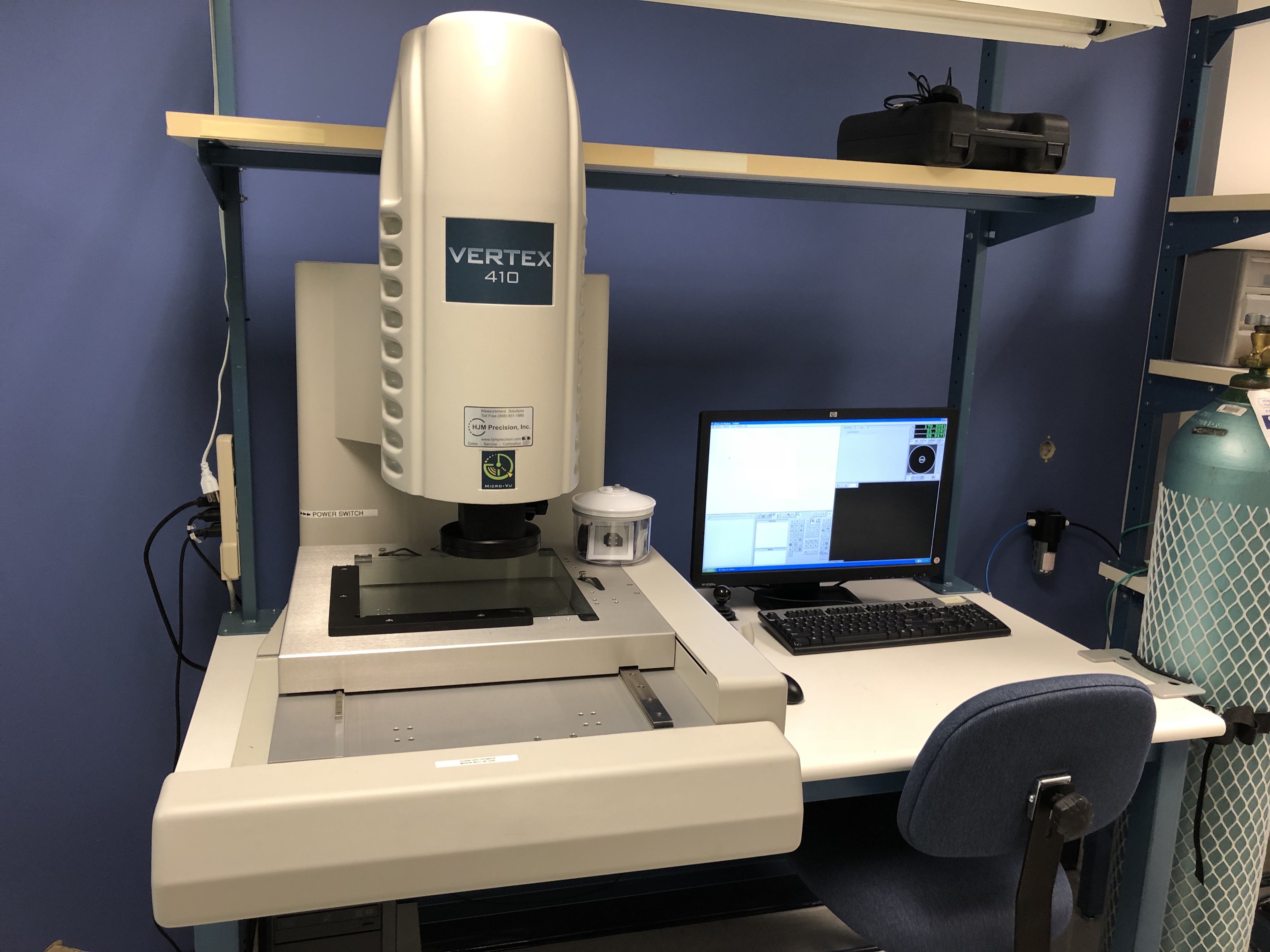 Micro-Vu Vertex 410, SN: VS41001273, Includes HP PC with control ...