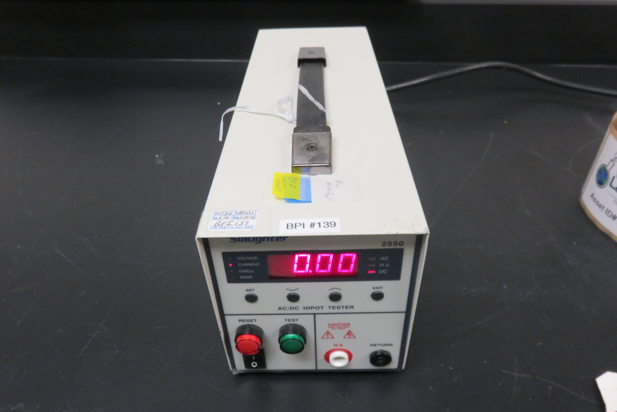 Manufacturer: Slaughter, Model: 2550, SN: 3990399 Slaughter AC/DC Hipot ...