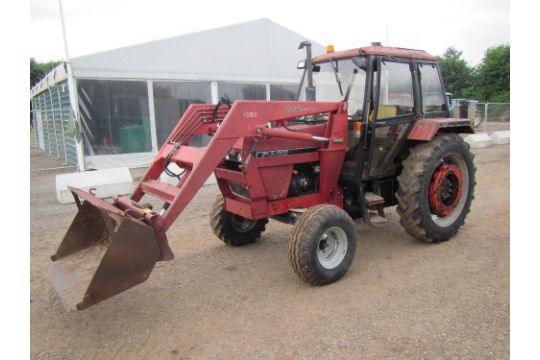 Case 1394 Tractor c/w Case power loader & manual box Reg. No. E839 GPV