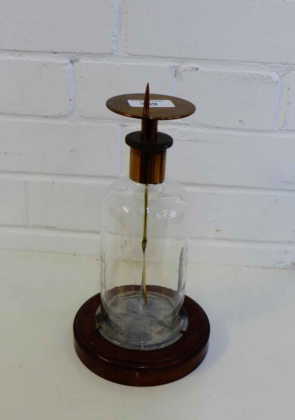 An early 20th century Gold Leaf Electroscope of traditional lacquered ...