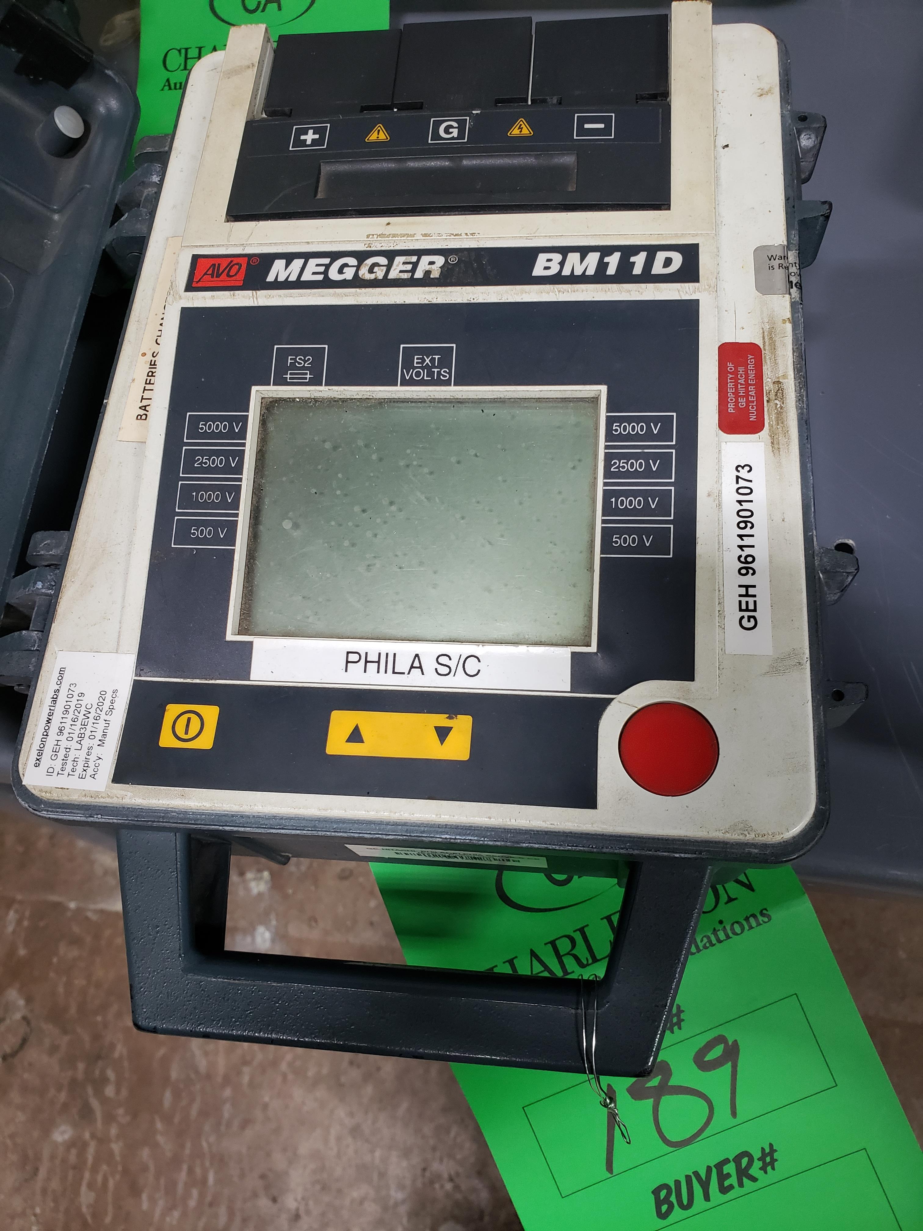 MEGGER BM11D INSULATION RESISTANCE TESTER