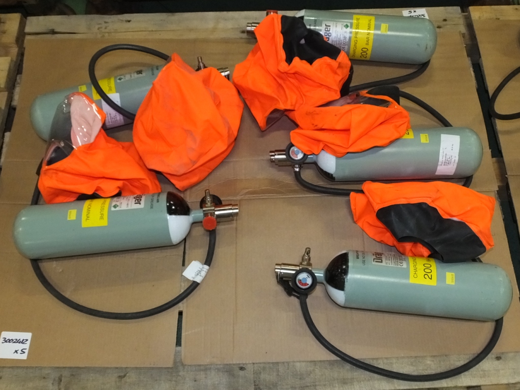 5x Drager Saver CF10 Breathing Apperatus