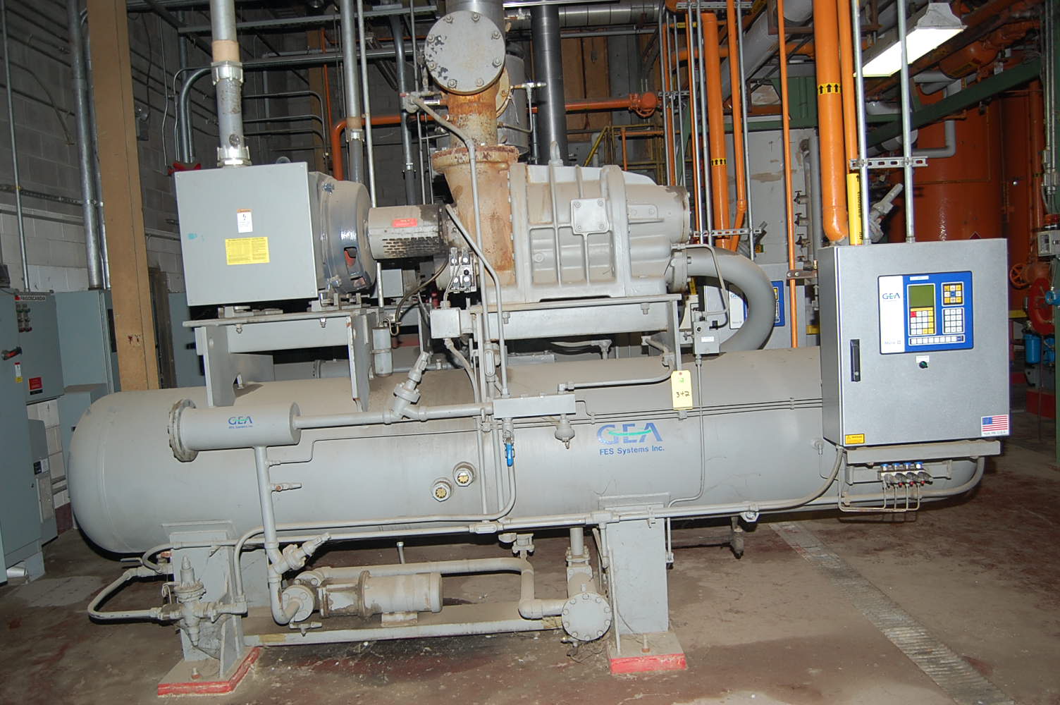 GEA/FES Ammonia Compressor, 200 HP Motor, 460 Volt