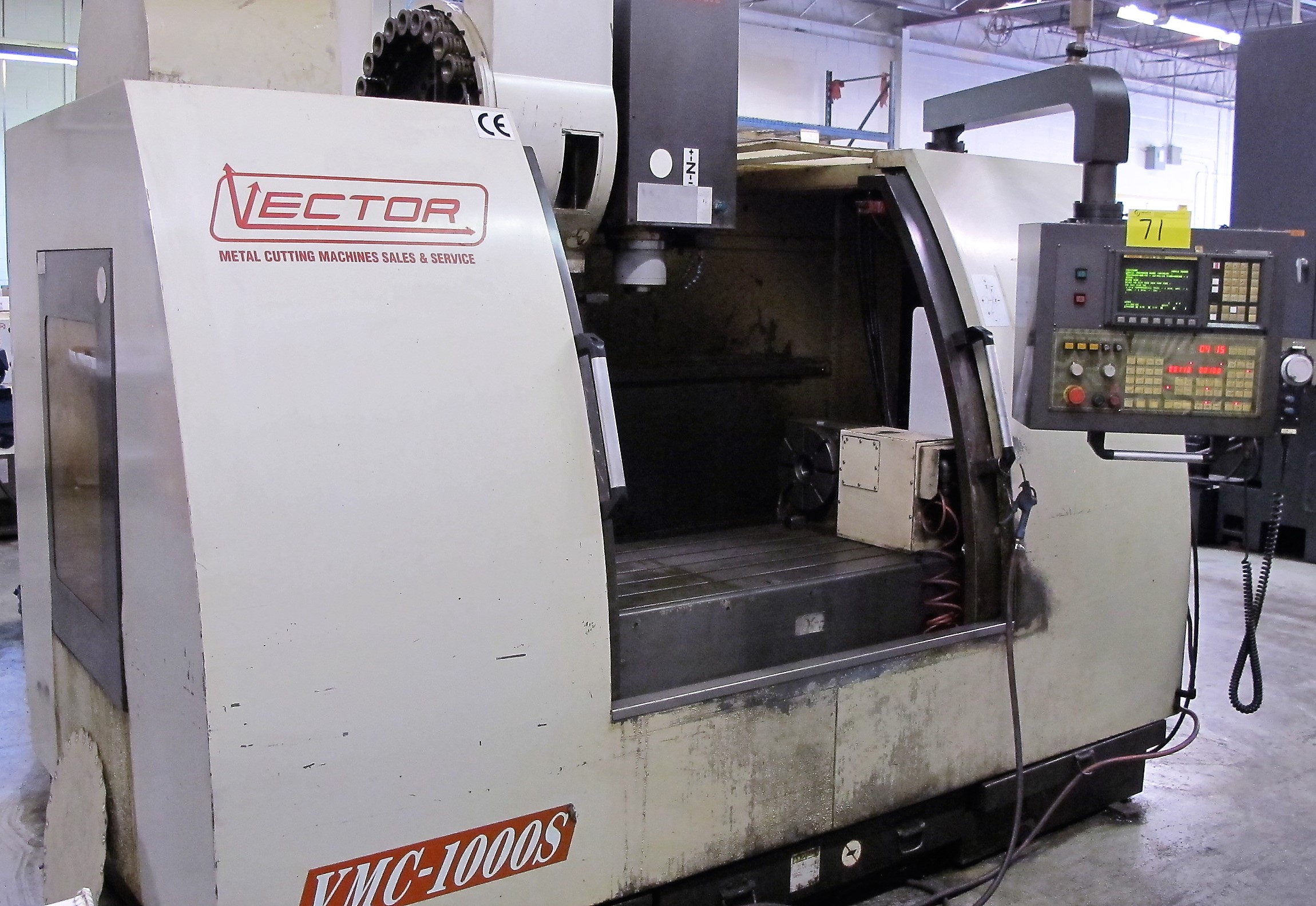 2002 VECTOR VMC-1000S CNC Vertical Machining Center, Fanuc Series O-MD ...