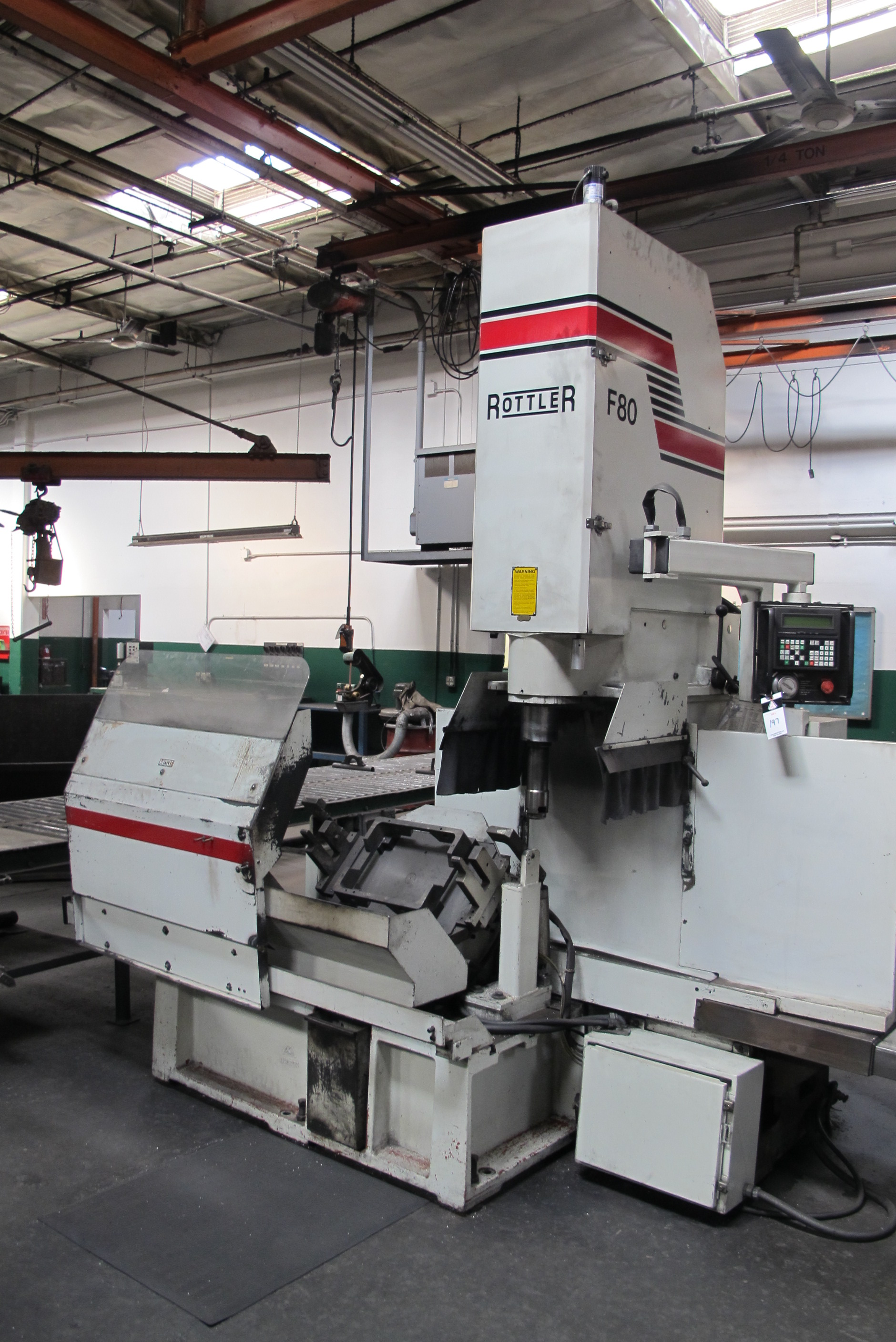 ROTTLER F-80 CYLINDER BORING MACHINE WITH AUTO-ROTATE FIXTURE S/N: 18114