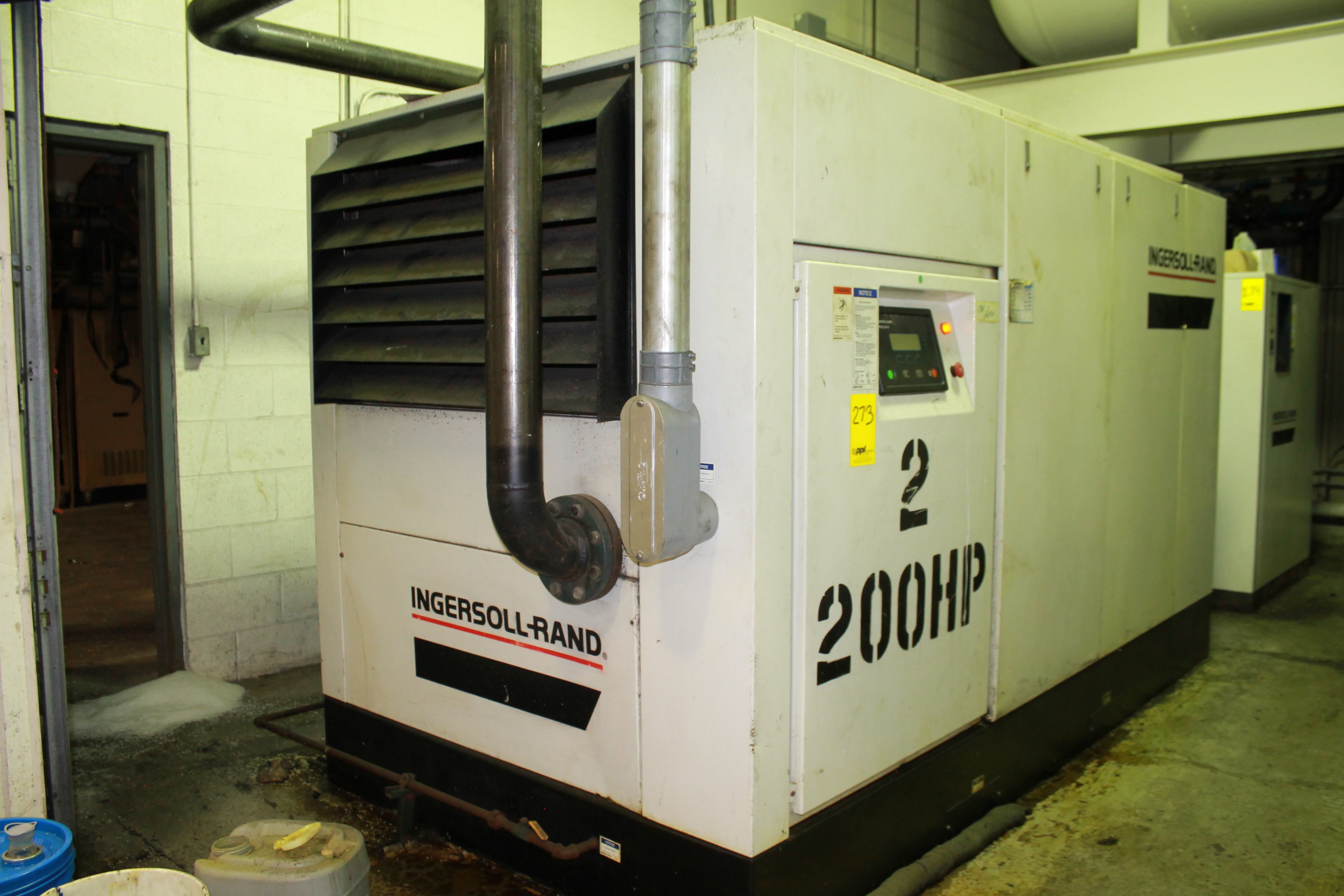 Ingersoll Rand 200 HP Rotary Air Compressor Model SSR-FPE200-2S, S/N ...