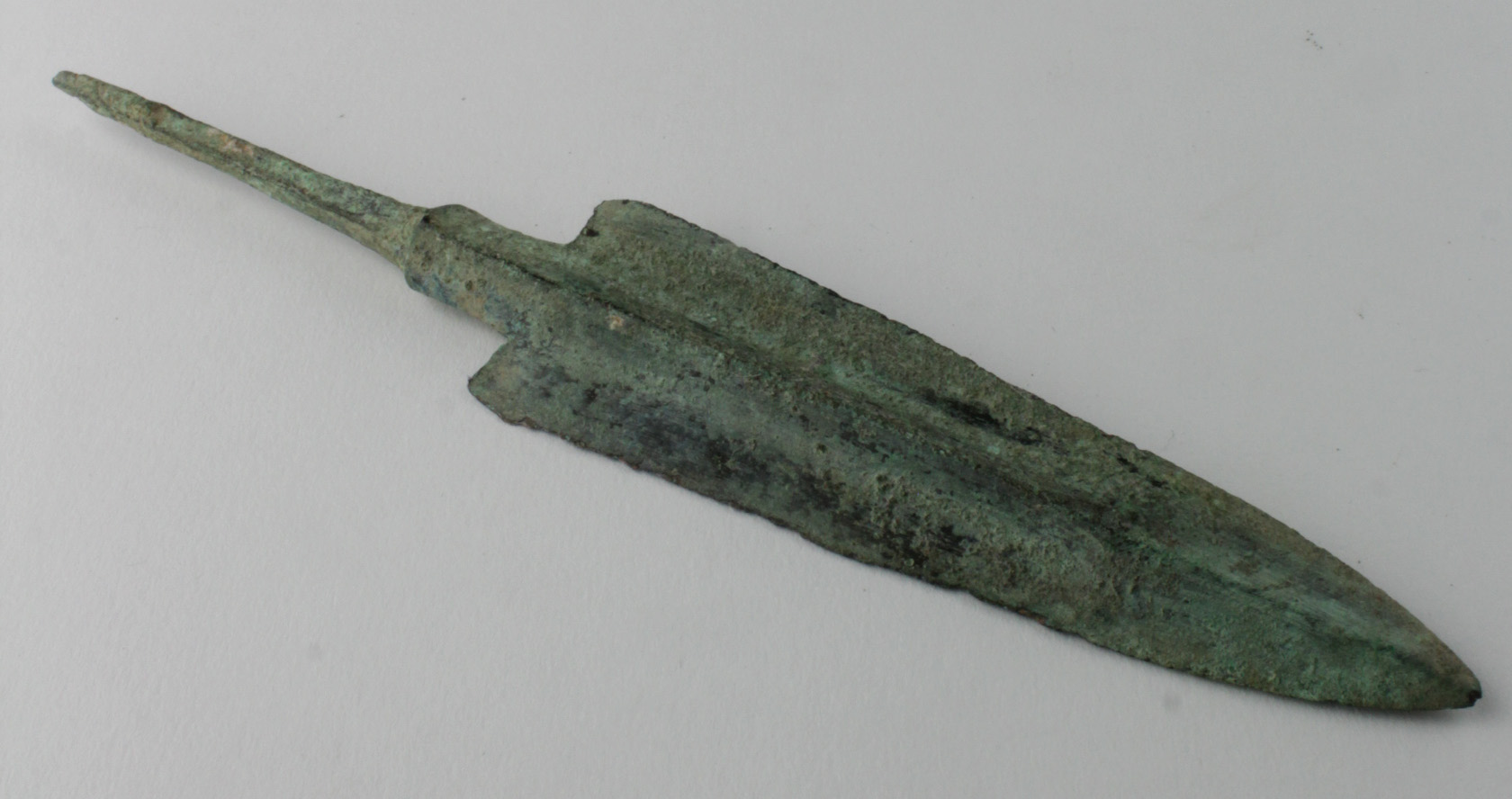 Bronze Age Spear, ca. 1000 B.C. Ancient Greek.Cast bronze with central ...