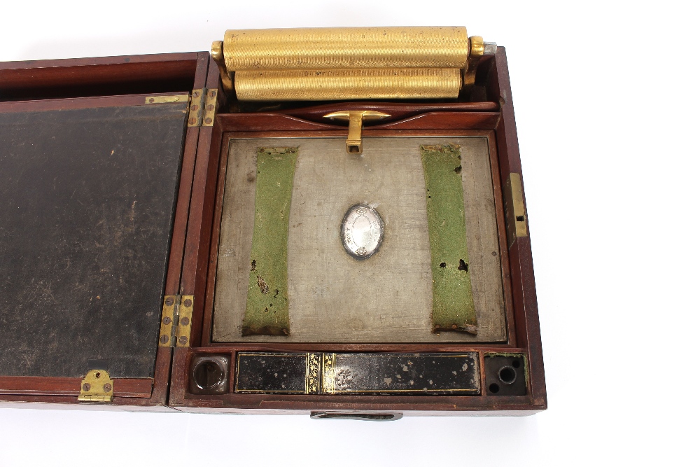 A rare and usual 19th Century James Watt copying machine, contained in ...