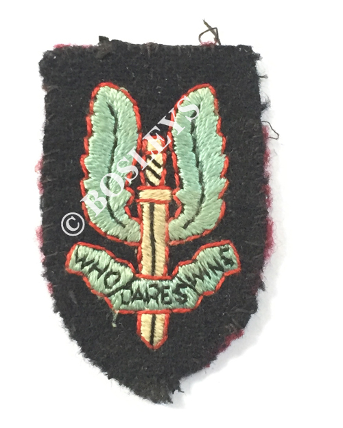 Badge. WW2 SAS Special Air Service Cloth Cap Badge of Trooper Douglas ...