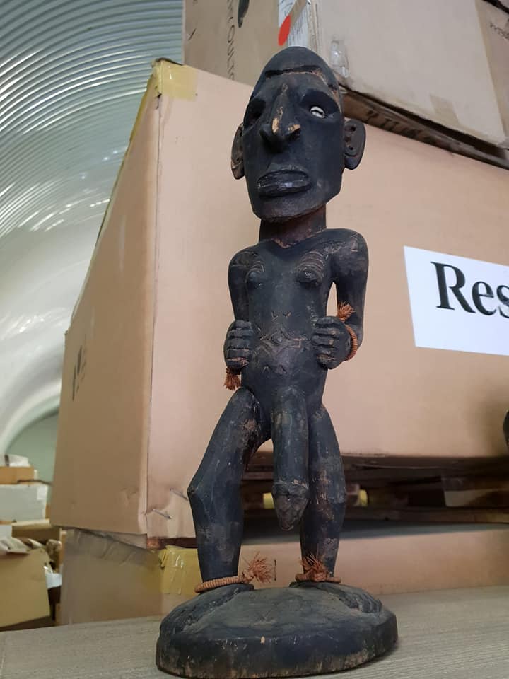 African carving men fertility statue 52cm