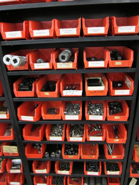 LOT OF FASTENER STORAGE CABINETS (4), PICK-A-NUT, w/fasteners