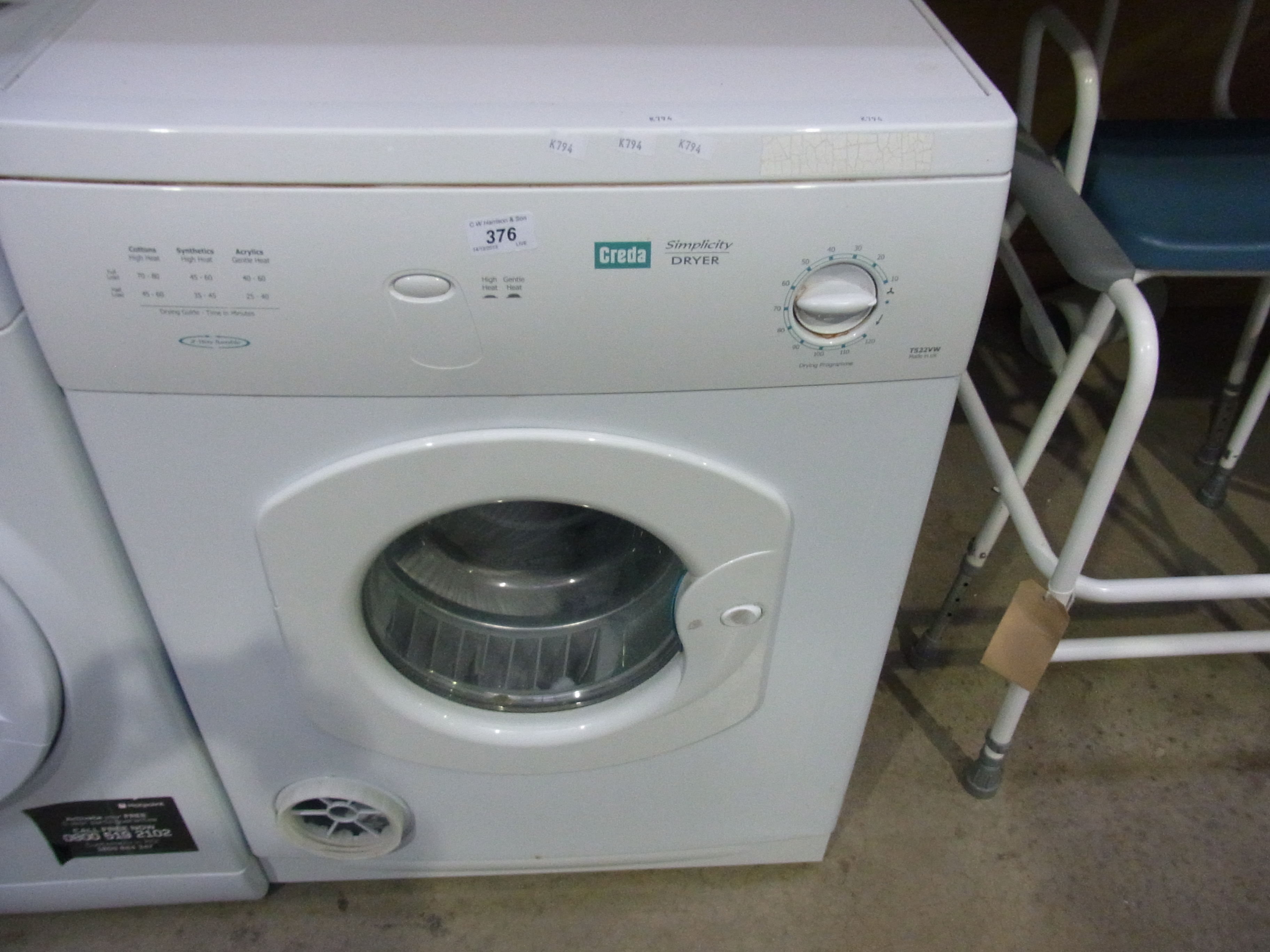 Creda TS22VW Simplicity dryer