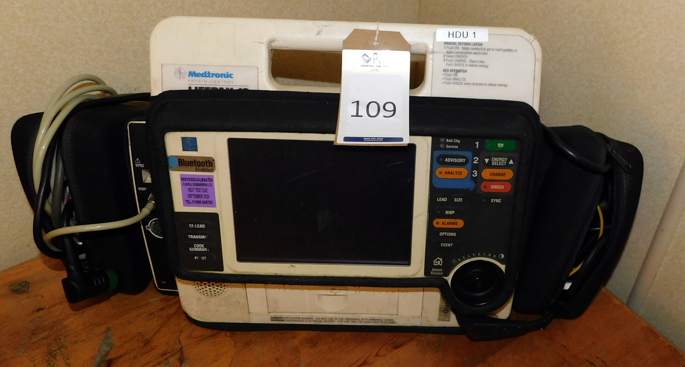 Medtronic Lifepak 12 BIPHASIC Defibrillator / Monitor (No Battery) s/n ...