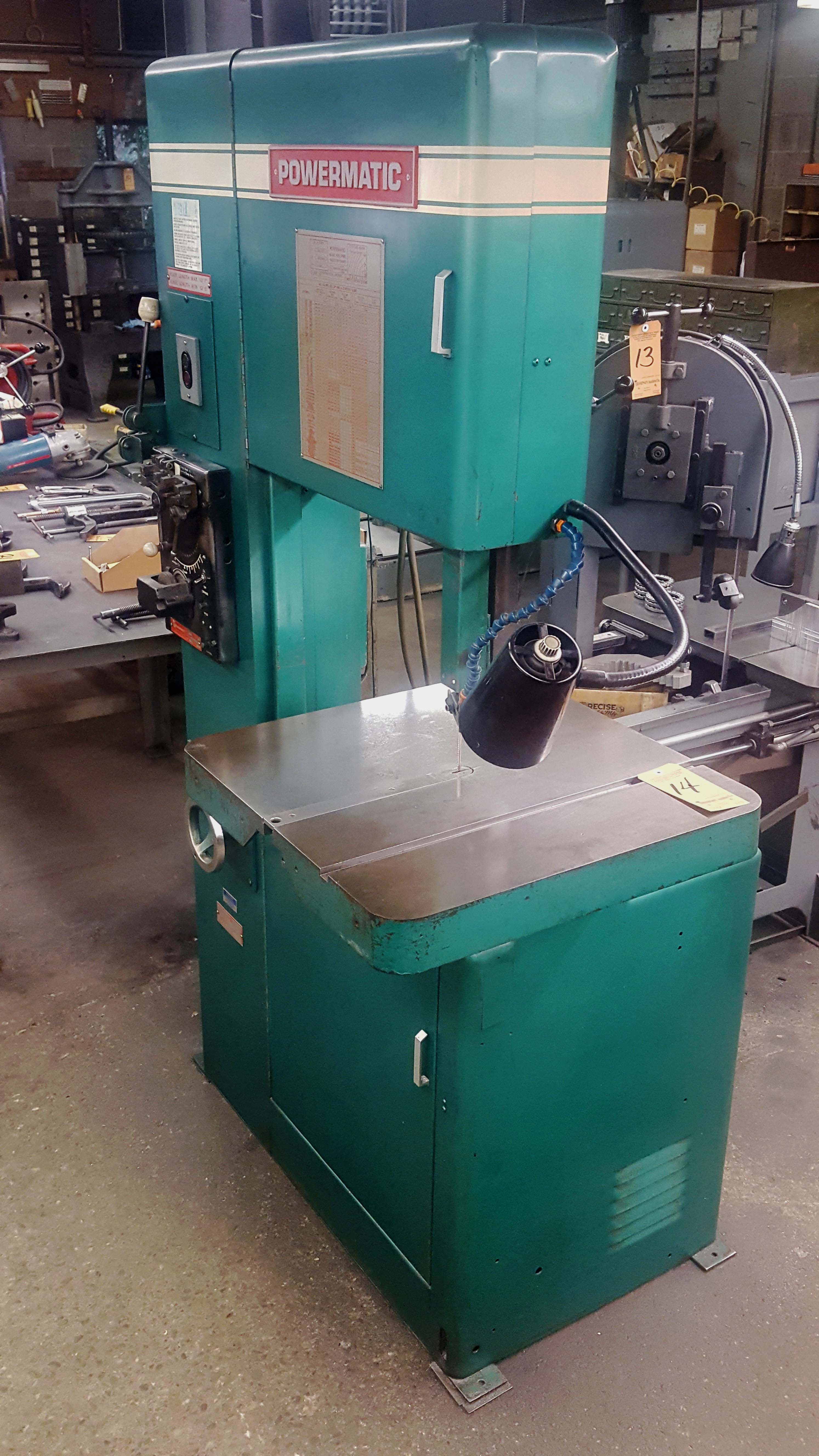 Powermatic Model 87 Bandsaw S/N 487235, w/Powermatic Model 600 Blade ...