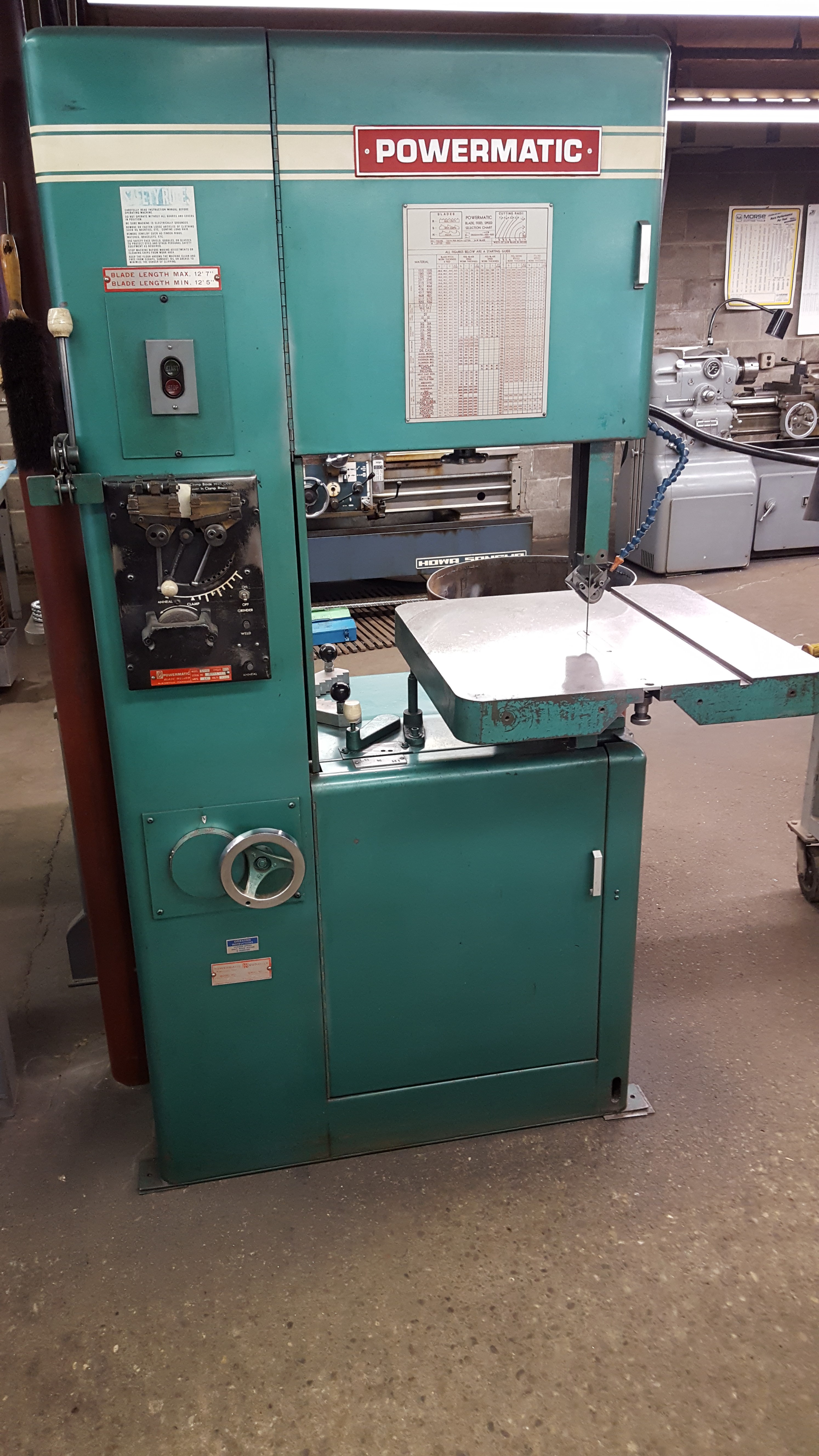 Powermatic Model 87 Bandsaw S/N 487235, w/Powermatic Model 600 Blade ...
