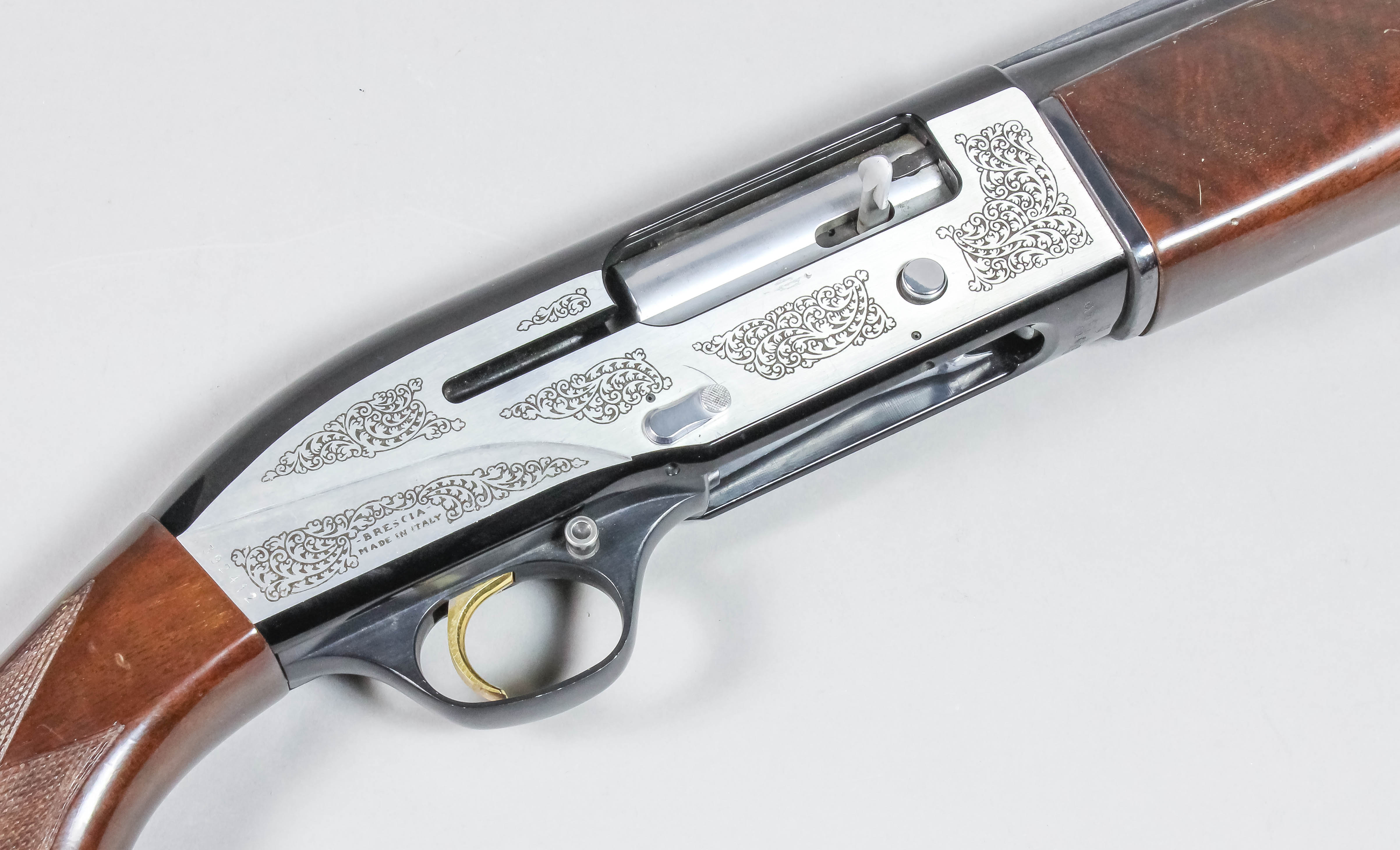 A 12 bore semi automatic three shot shotgun by Breda, serial number ...