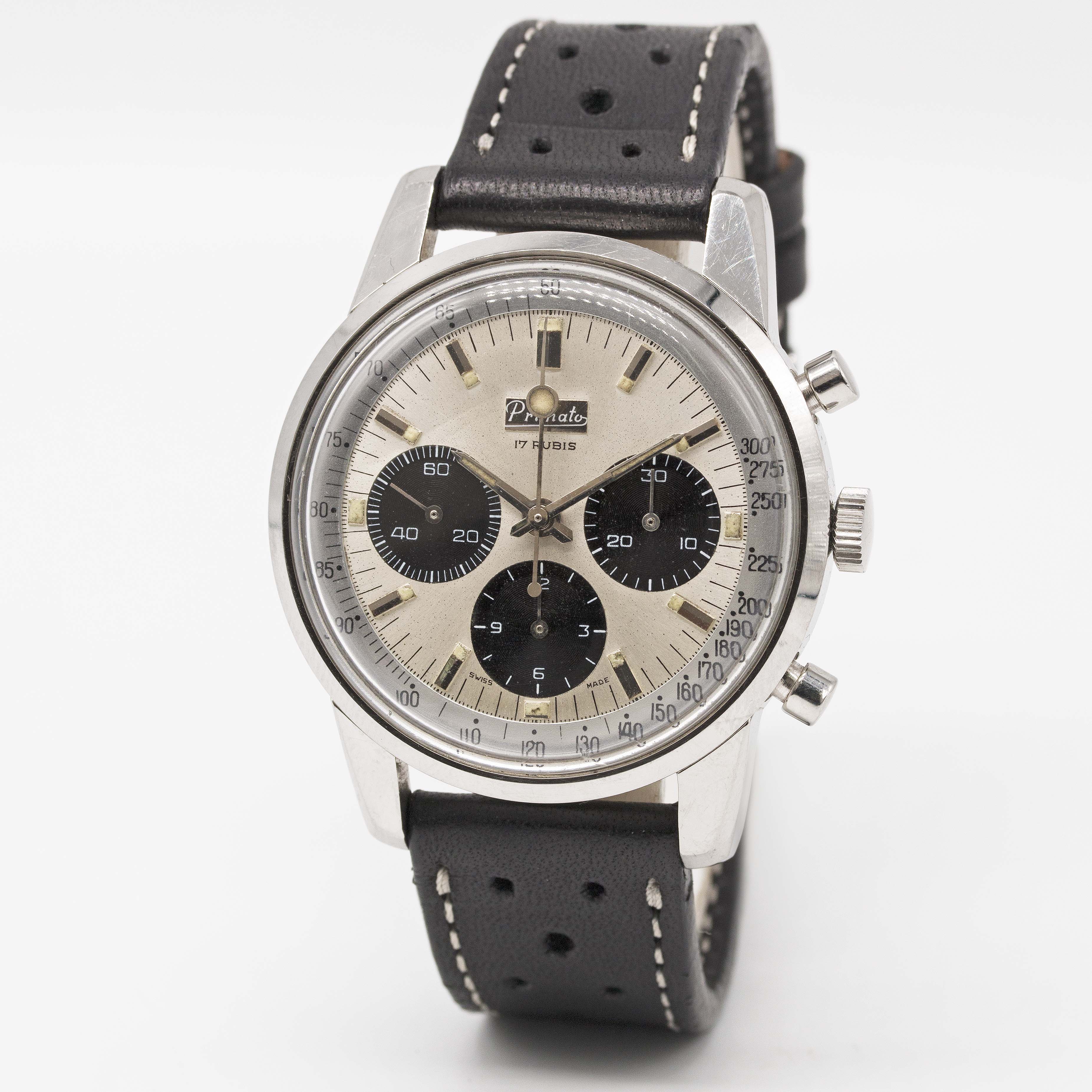 A GENTLEMAN'S STAINLESS STEEL PRIMATO "SHERPA GRAPH" CHRONOGRAPH WRIST ...