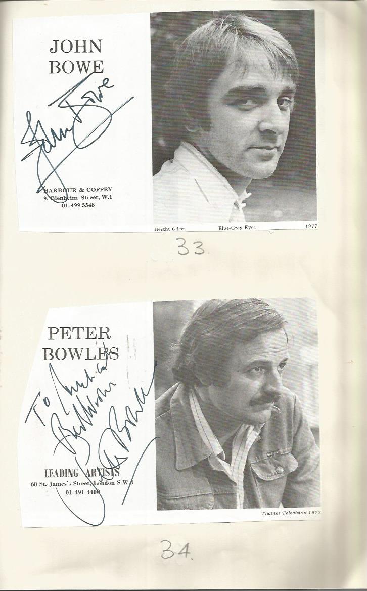 Actors autograph collection in A4 book. Approx. 280 b/w 6 x 4 size ...