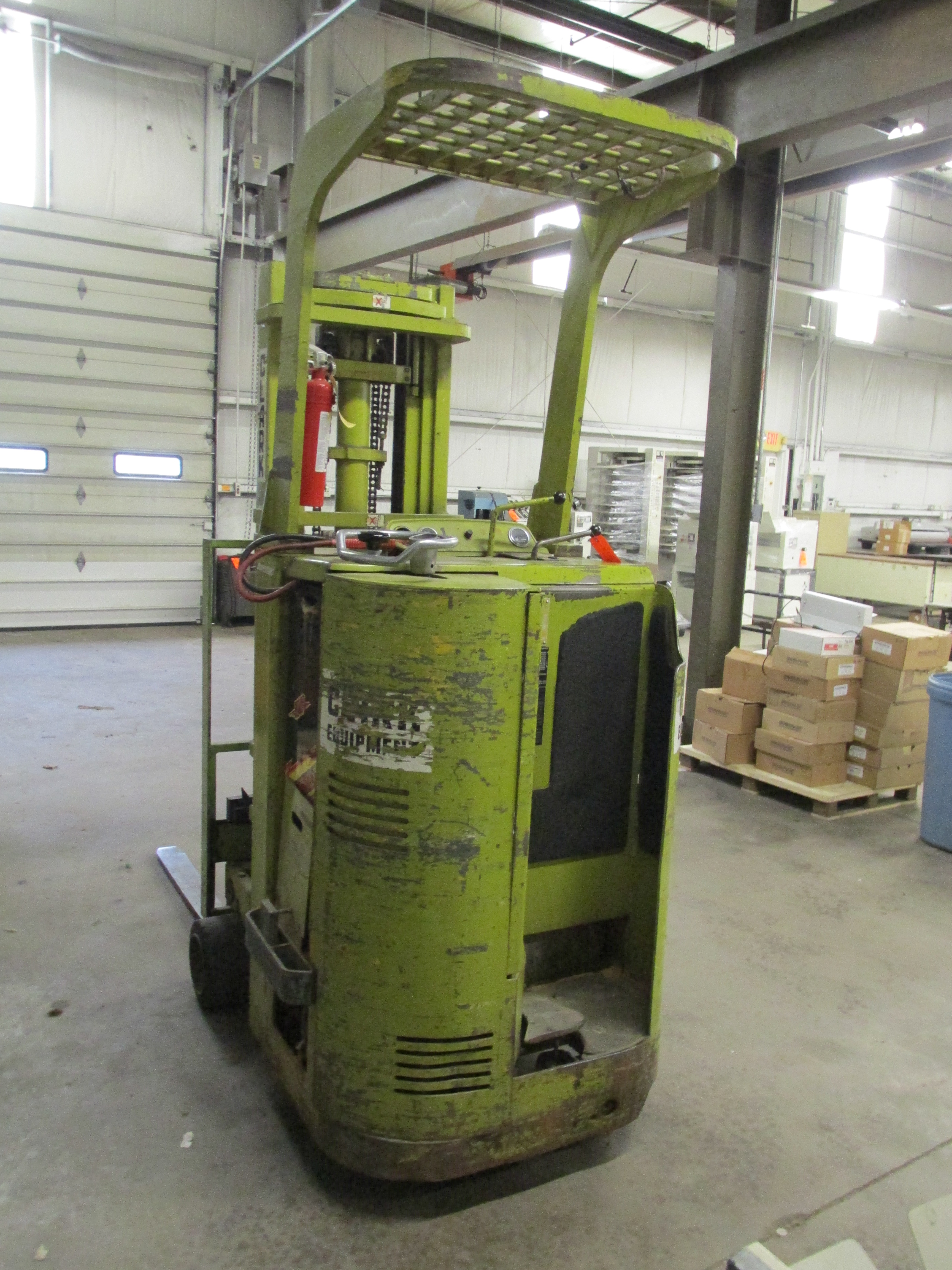 Clark stand-up electric forklift, 24 volt, 2,500 lb. capacity, 153 ...
