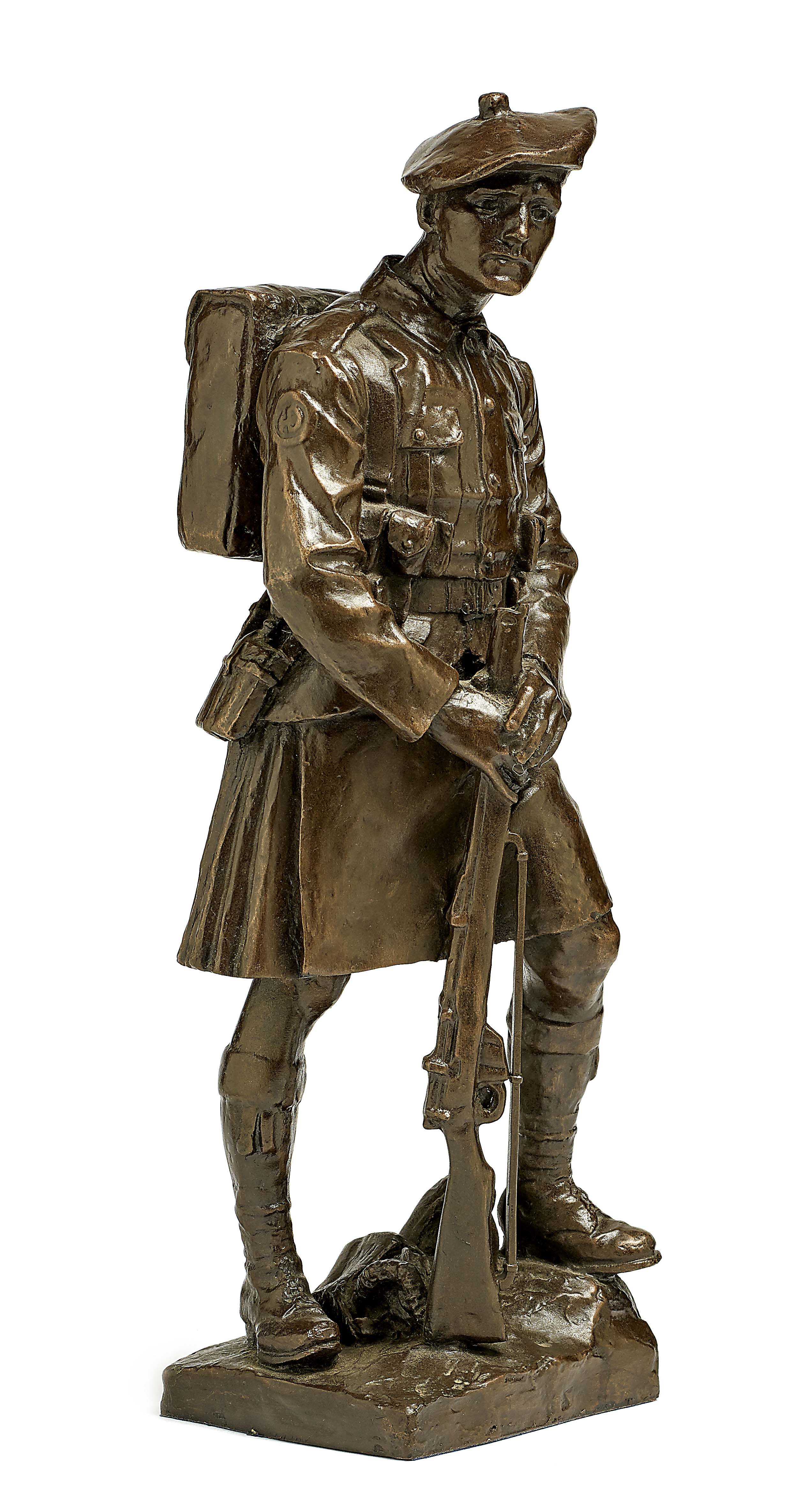 WW1 51st Highland Division Memorial Highlander Bronze. This fine ...