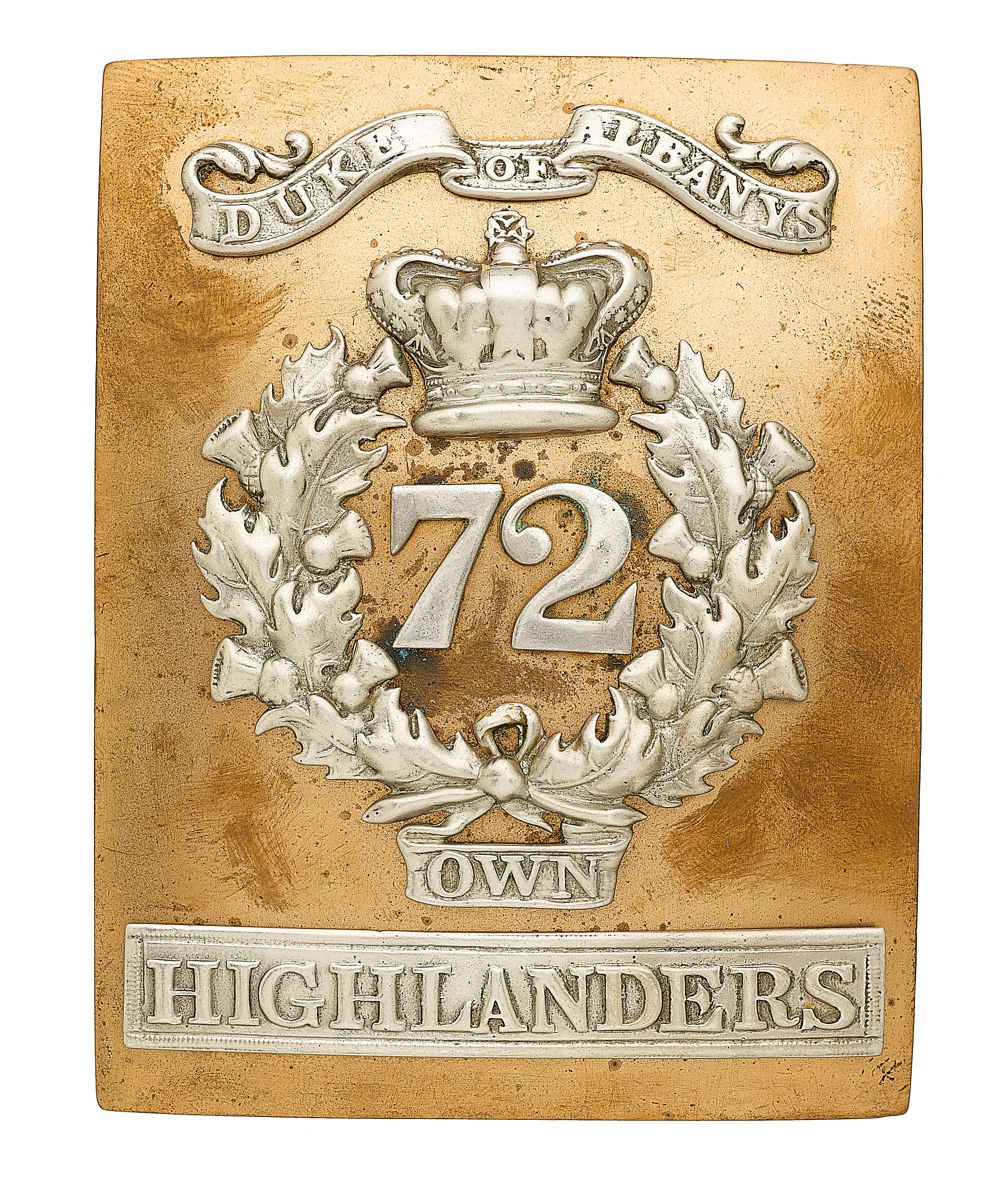 Badge. Scottish. 72nd Highlanders (Duke of Albany’s) pre 1881 Officer’s ...