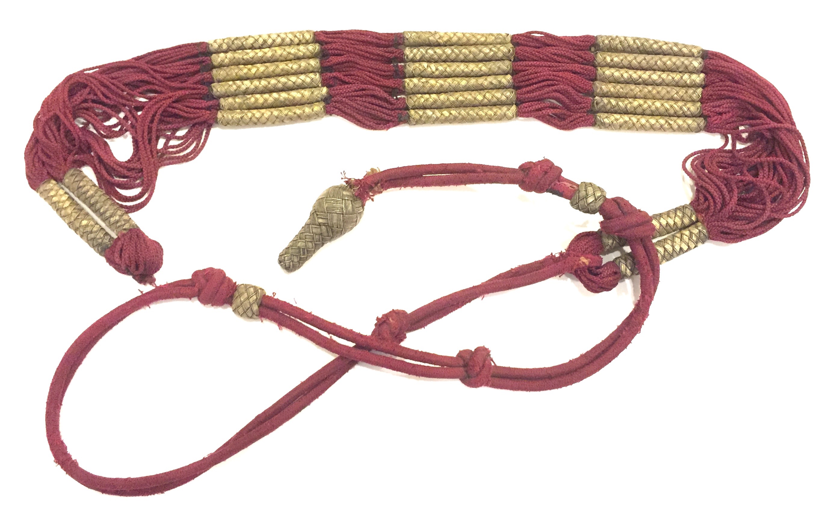 An Hussar Officer’s Barrel-Sash. A rare example, the front section with ...