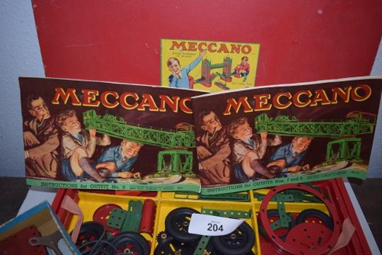 Meccano No. 9 complete kit, original box, instructions etc. 6, 7/8 ...