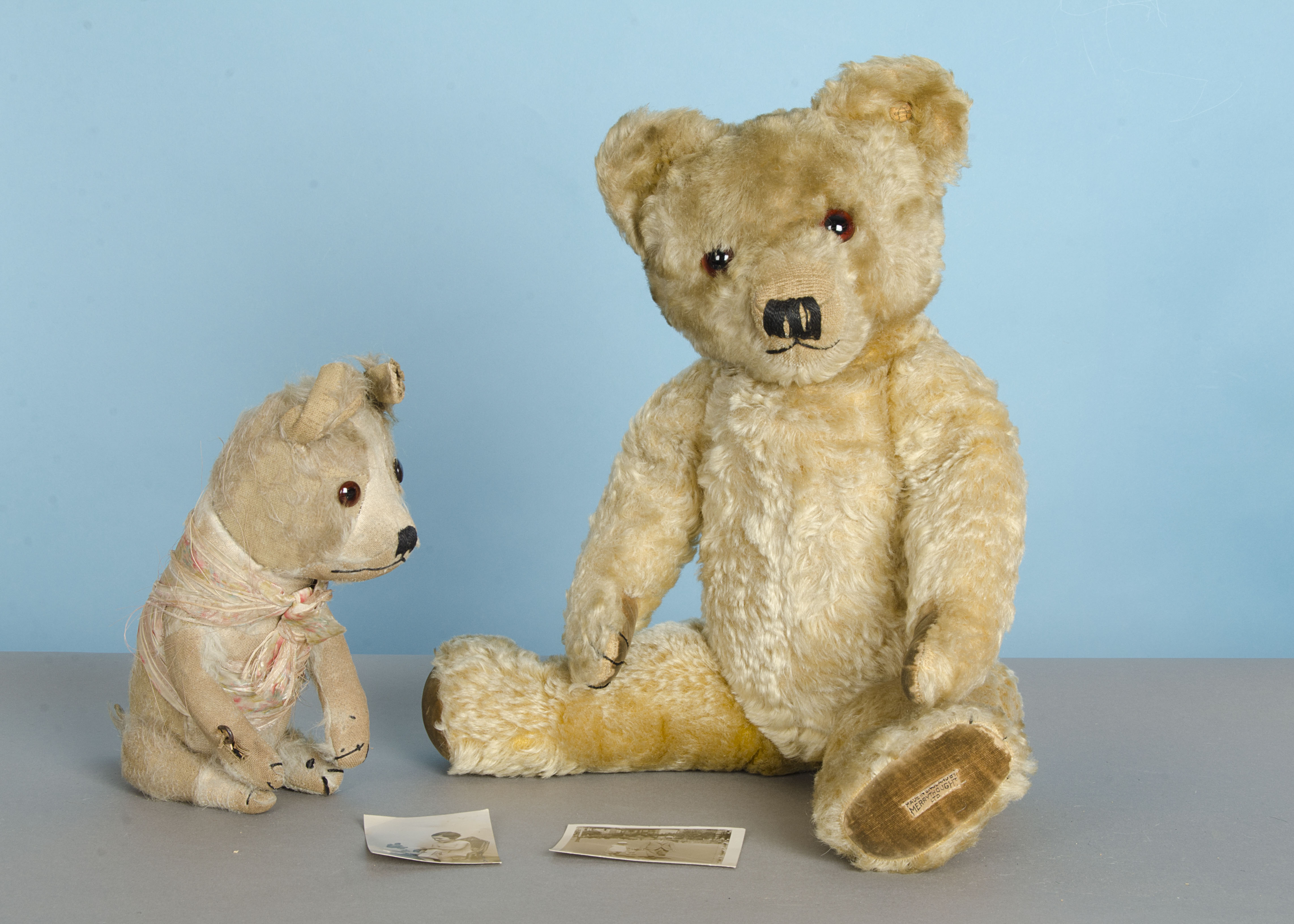 ‘Bear’, a 1930s Merrythought teddy bear with provenance, with golden ...