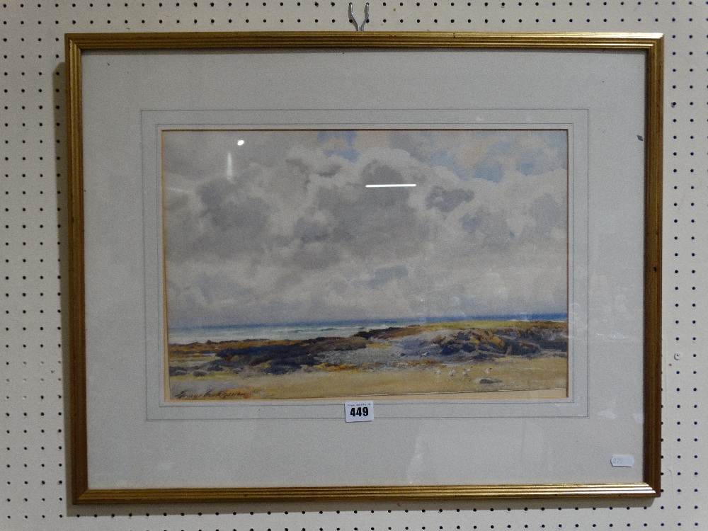 George Cockram Watercolour, Titled Craig Parlwr, Rhosneigr, Signed And ...