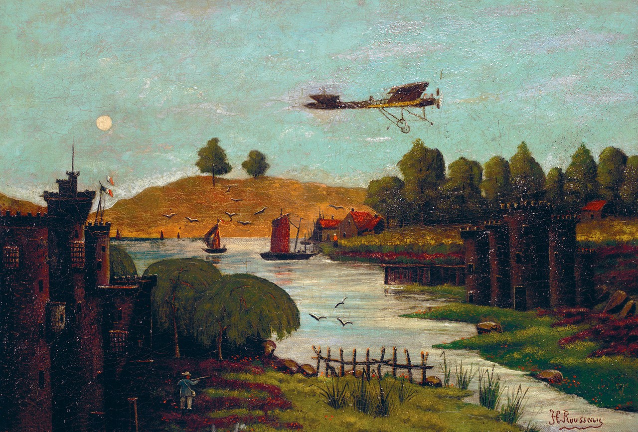 Henri Rousseau dit Le Douanier Rousseau (1844-1910) Paysage à l'avion ...