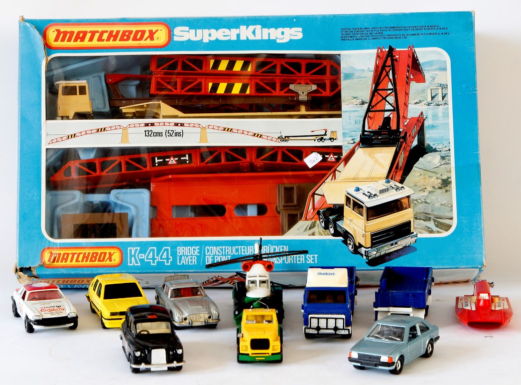 A Matchbox Superkings K-44 bridge layer set Together with a collection ...