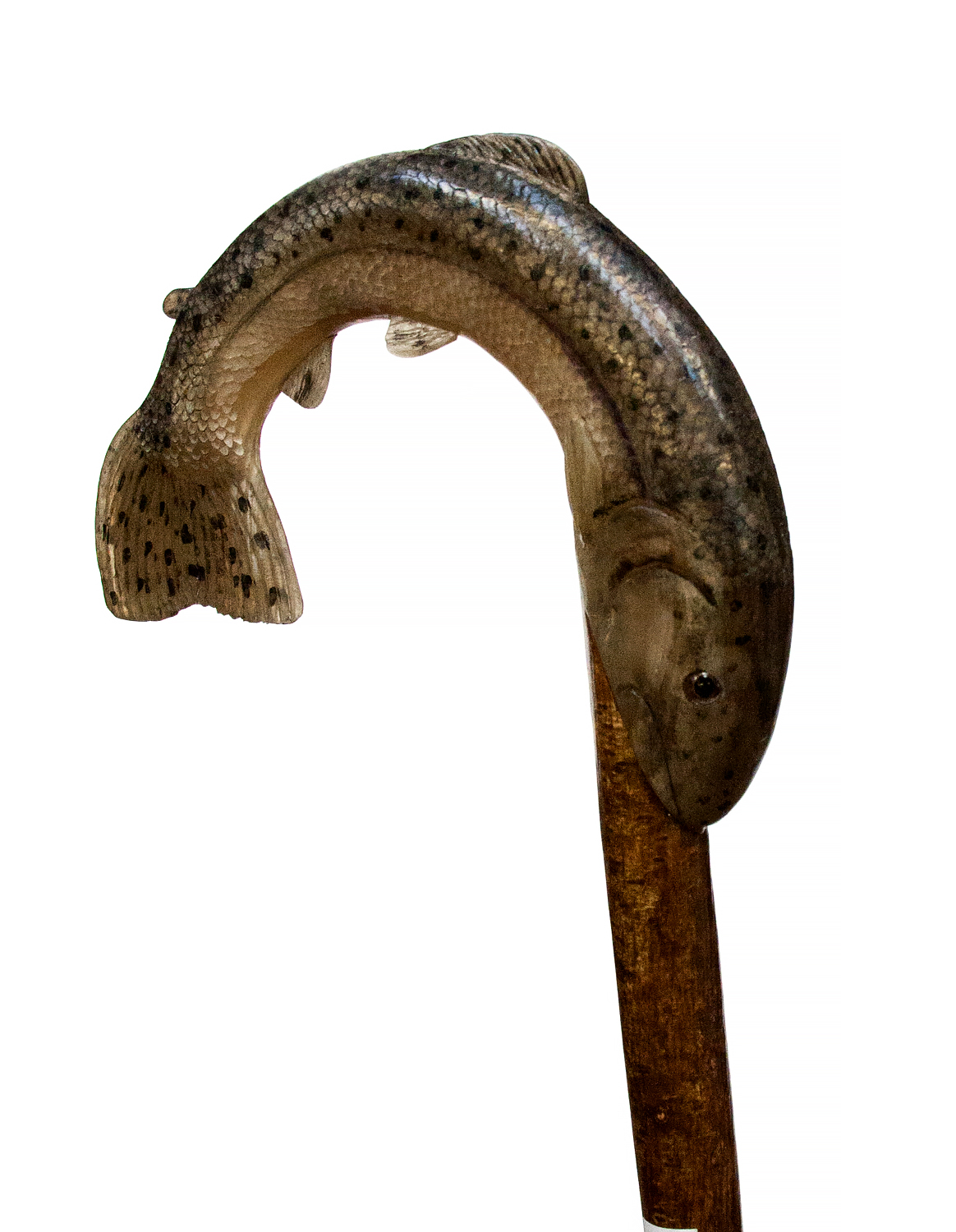 Ian Taylor, a fine hand made and hand carved sycamore walking stick ...