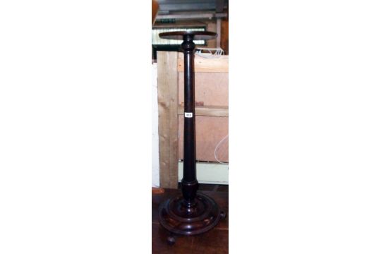 A late Victorian stained mahogany aspidistra stand with tapered turned ...