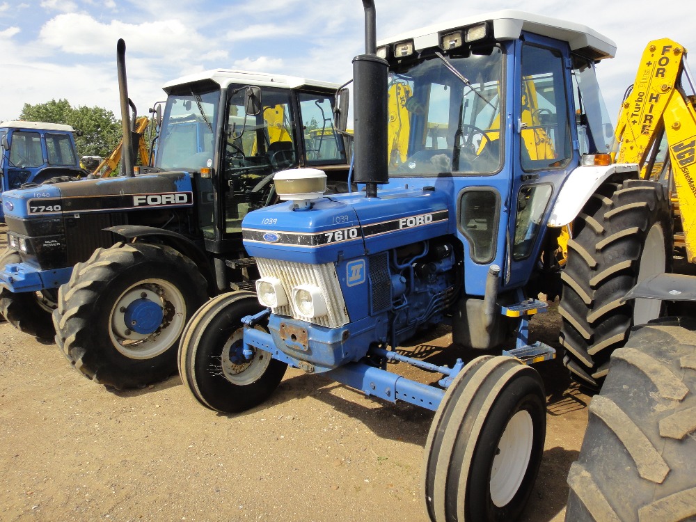 FORD 7610 2WD TRACTOR With Super Q Cab Reg.No. E916 OPW Ser.No. BB41620