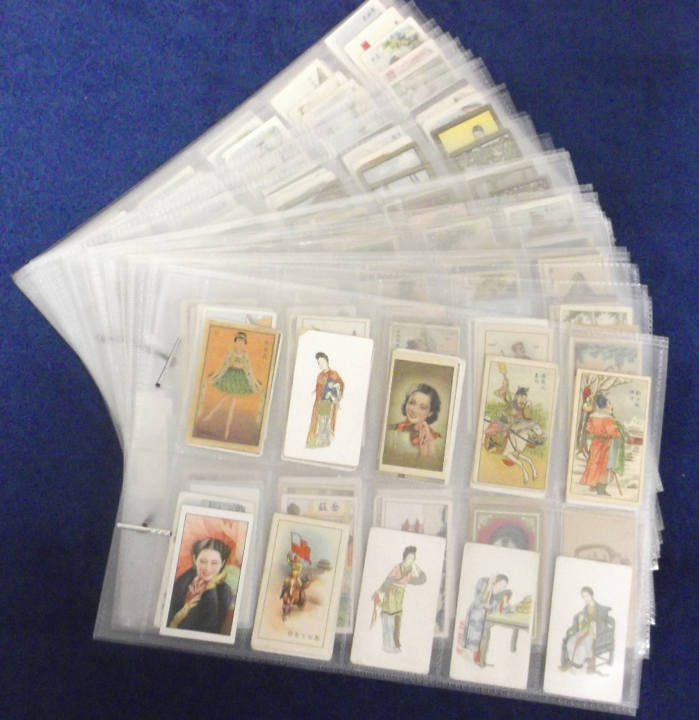 Cigarette cards, accumulation of 340+ Chinese language cards, many ...