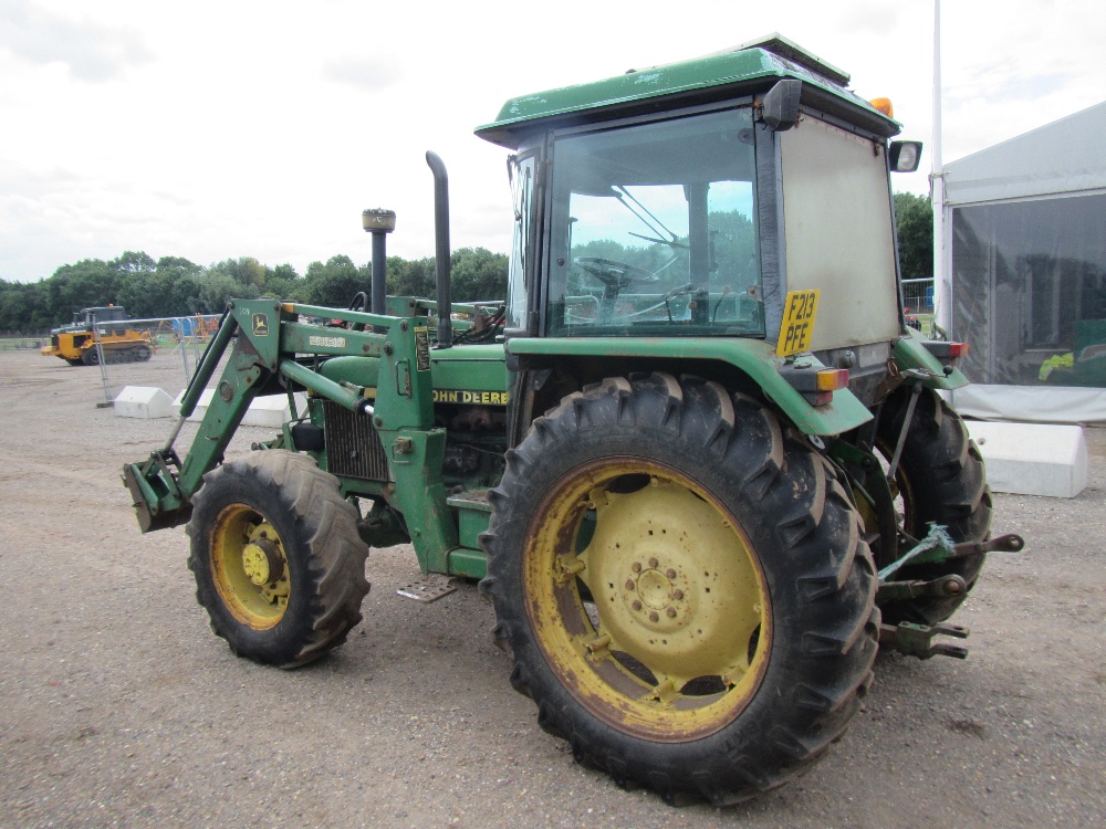 John Deere 2450 4wd Tractor c/w John Deere 245 loader Reg. No. F213 PFE
