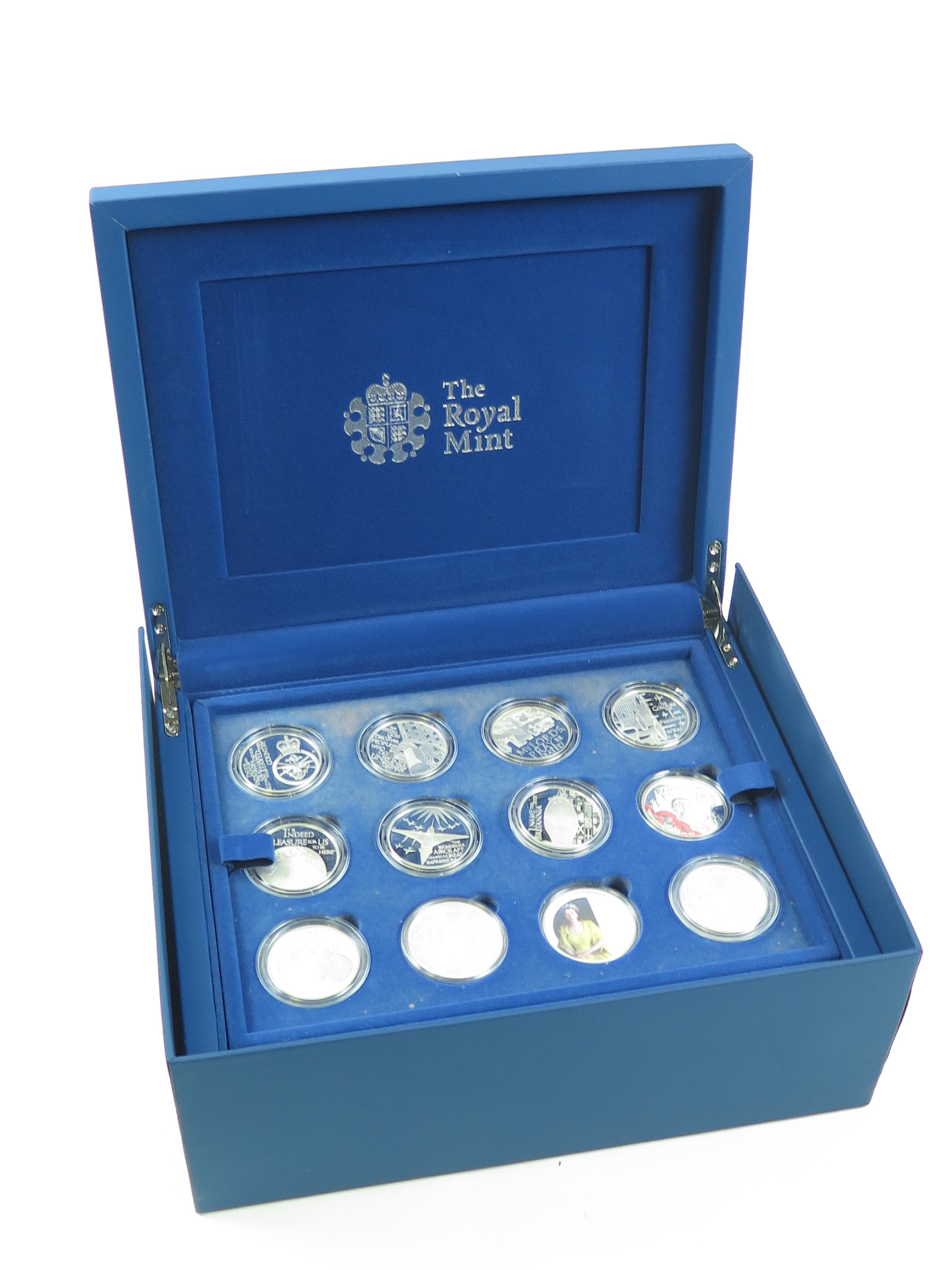 Queens Diamond Jubilee Silver Proof Set 2012. The 24 coin set aFDC - FDC and housed in the plush