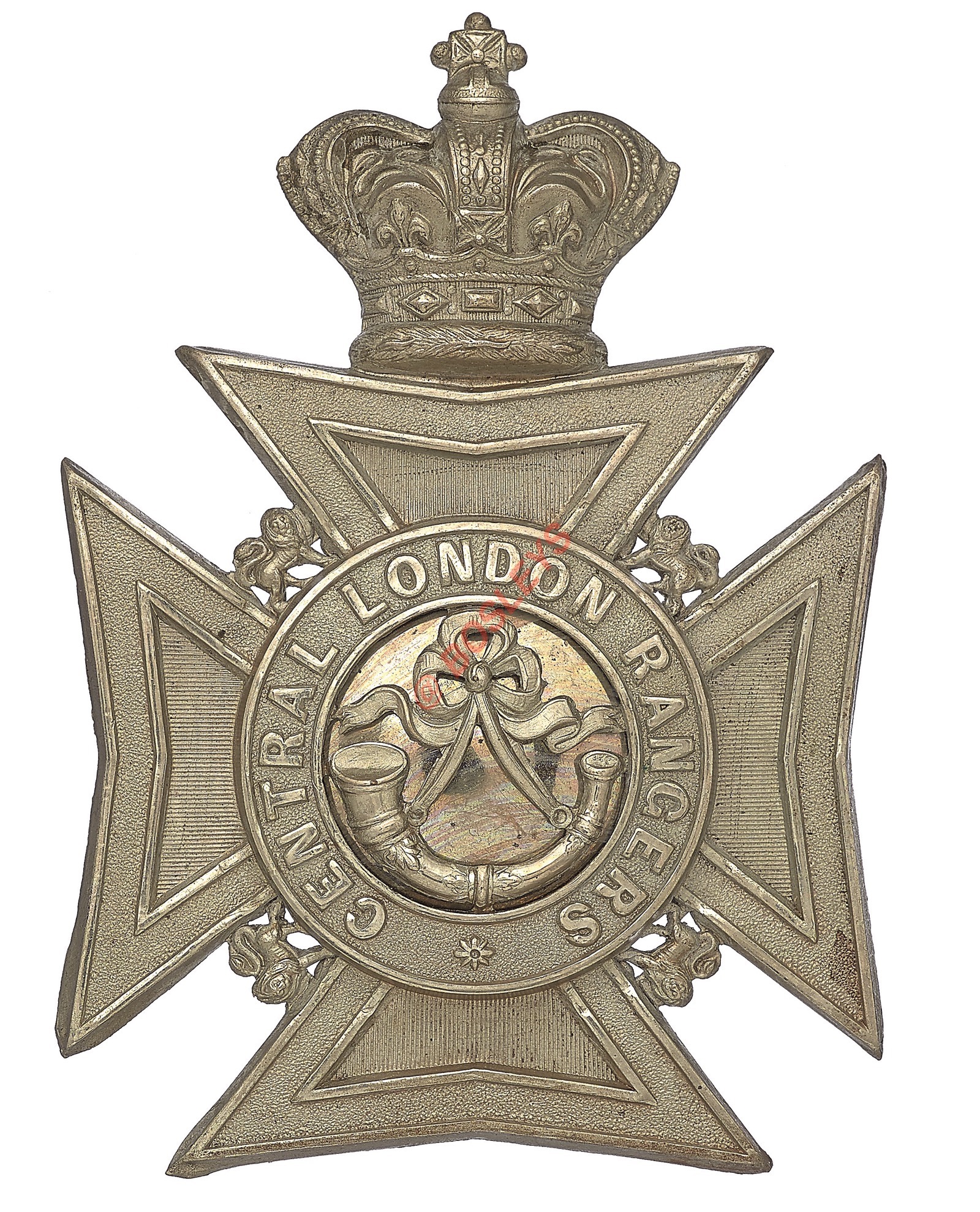 Badge. 22nd Middlesex Rifle Volunteers (Central London Rangers) Officer ...