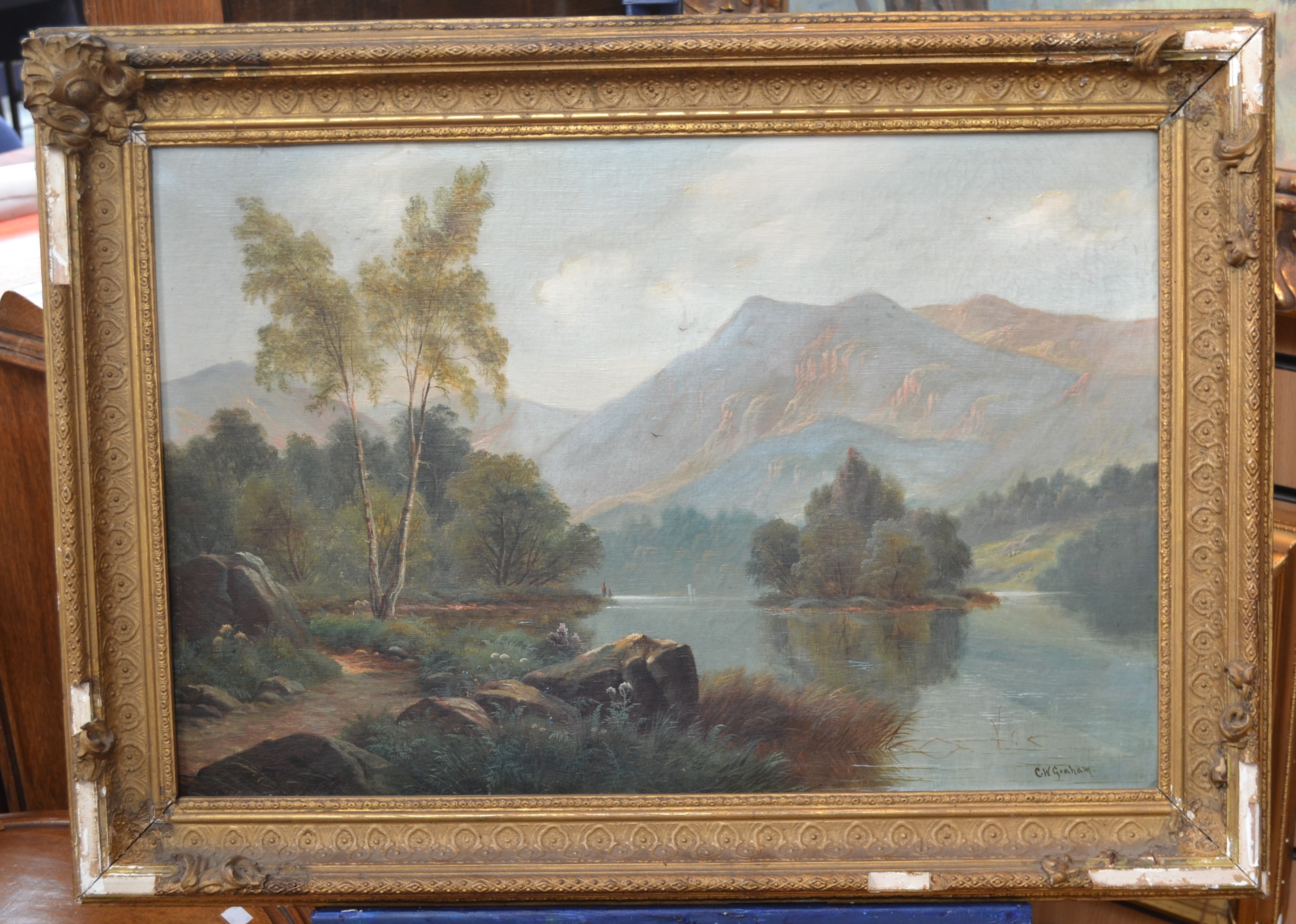 C.W. Graham (British Late 19th Century), a pair of mountainous ...