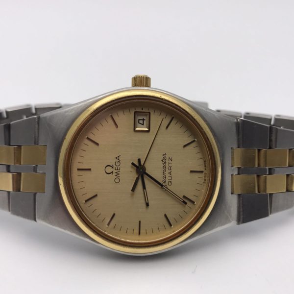 OMEGA SEAMASTER QUARTZ DATE BI-METAL WATCH – REF – 1342 VINTAGE ...
