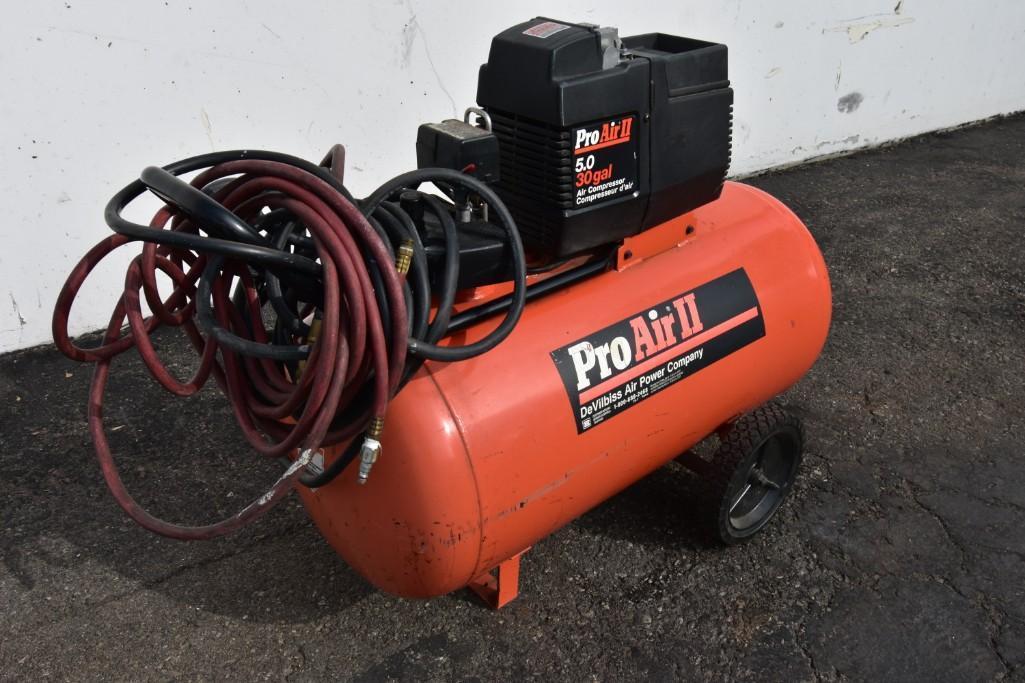 1-Used Air Compressor. Pro-Air II 5.0. 30 gallon. Skidding and Load out ...