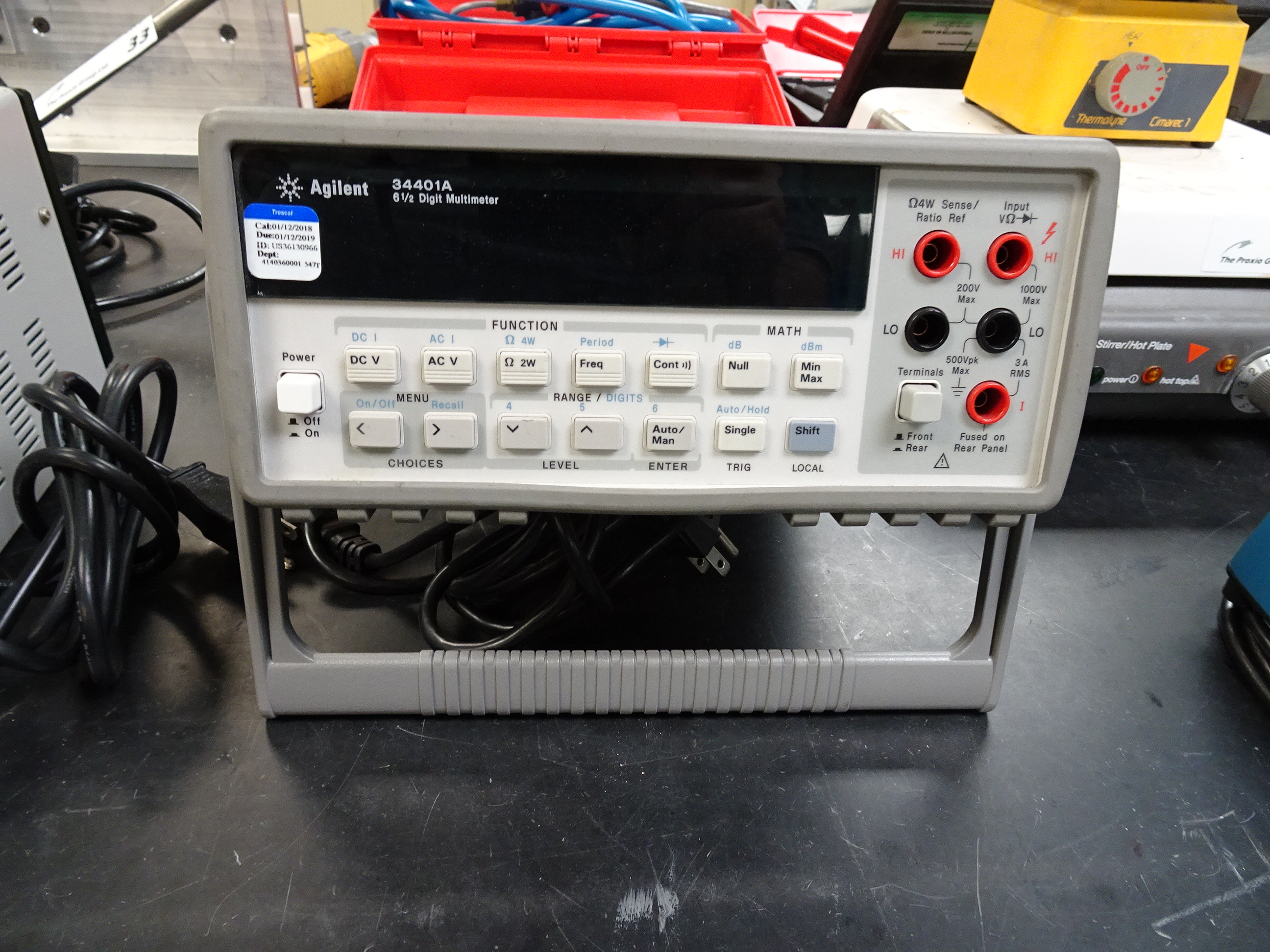 Agilent Model 34401A 6 1/2 Digit Multimeter sn US36130966