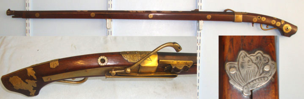 SUPERB, RARE, Edo Period Japanese Samurai 22 Bore Matchlock Musket With ...