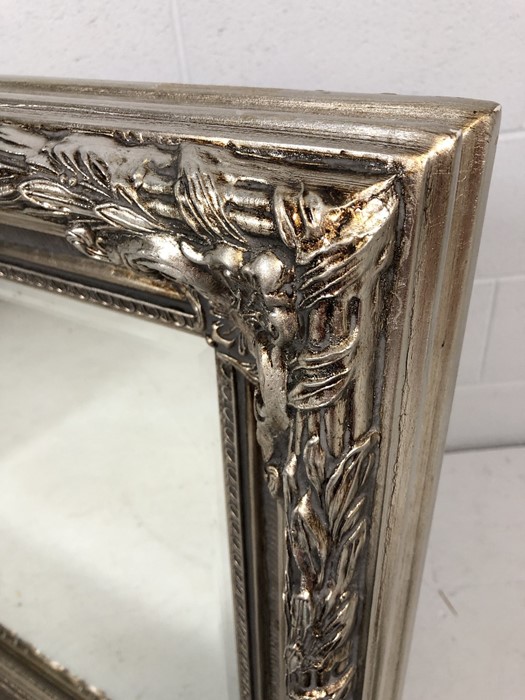 Large Bevel edged silver Gilt framed mirror approx 84 x 113cm