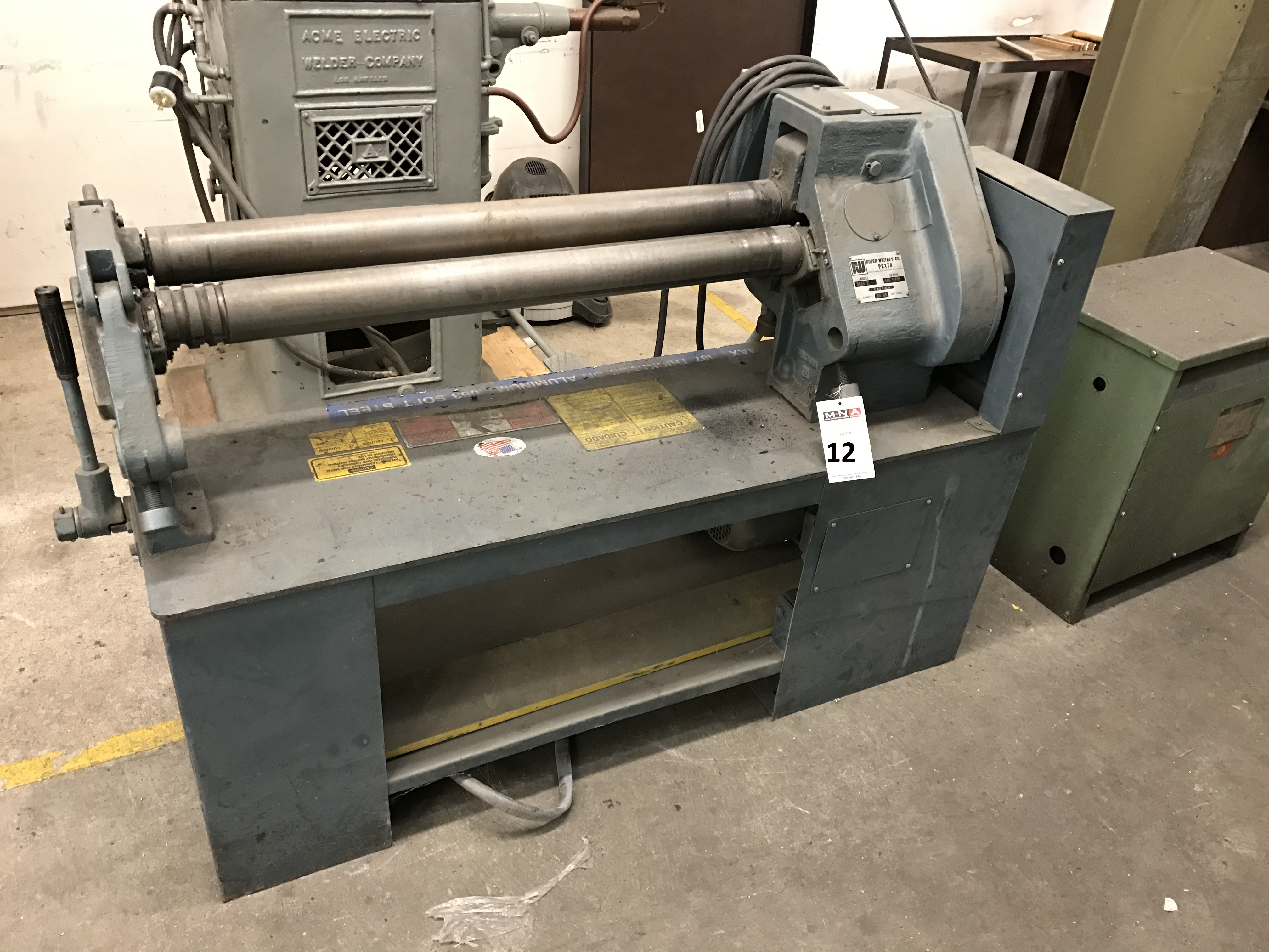 Roper Whitney Co. PEXTO Slip Roller; 16 Gauge Capacity; Model 3416 I ...