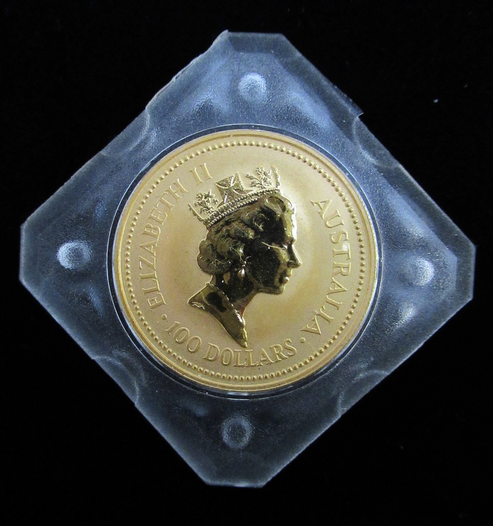 QUEEN ELIZABETH II 1991 GOLD 100 DOLLARS THE AUSTRALIAN NUGGET 1 OZ ...