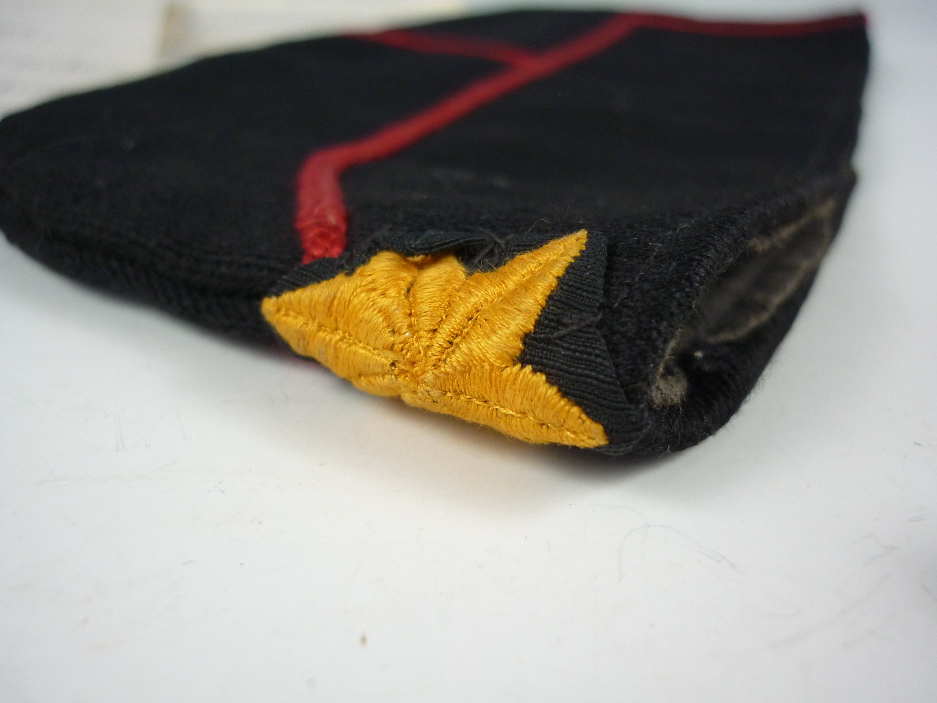 A Spanish Civil War Falange Española cap, accompanied by a letter ...